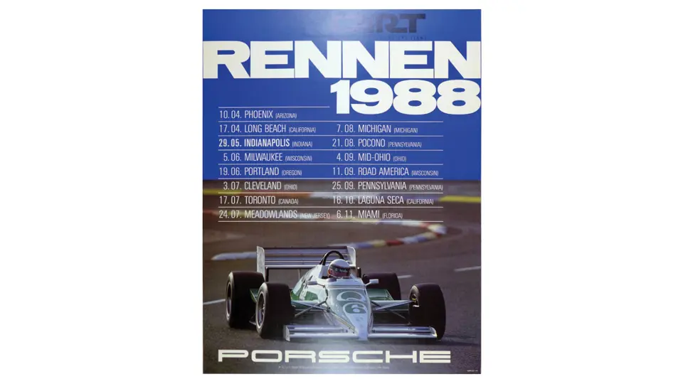 Porsche Quaker State CART Races, 1988 | Classic & Rare Porsche Posters ...
