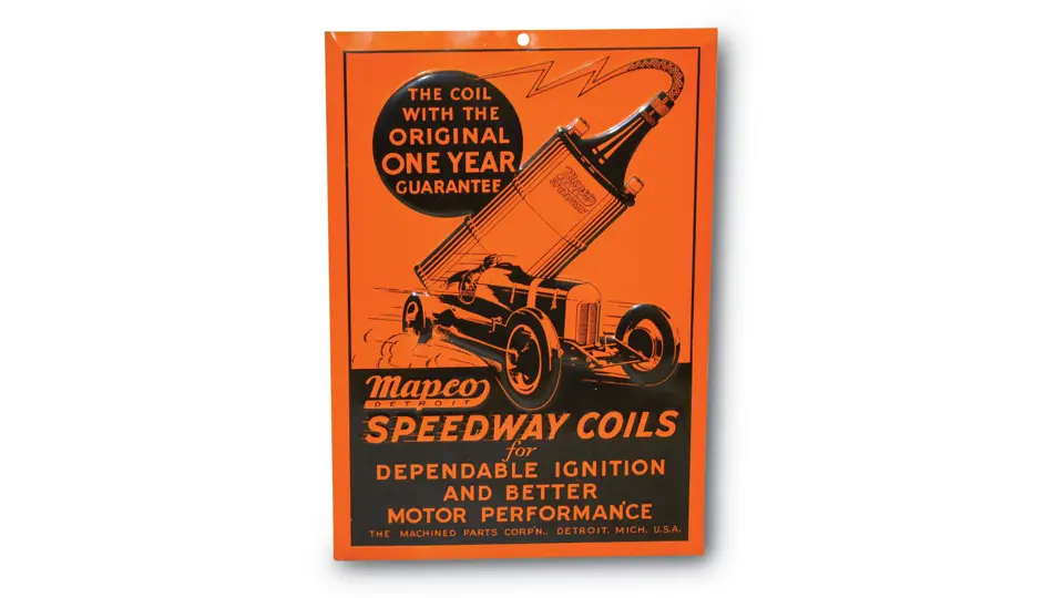 Mapco Speedway Coils with Race Car Sign | Auburn Spring 2019 | RM Sotheby's