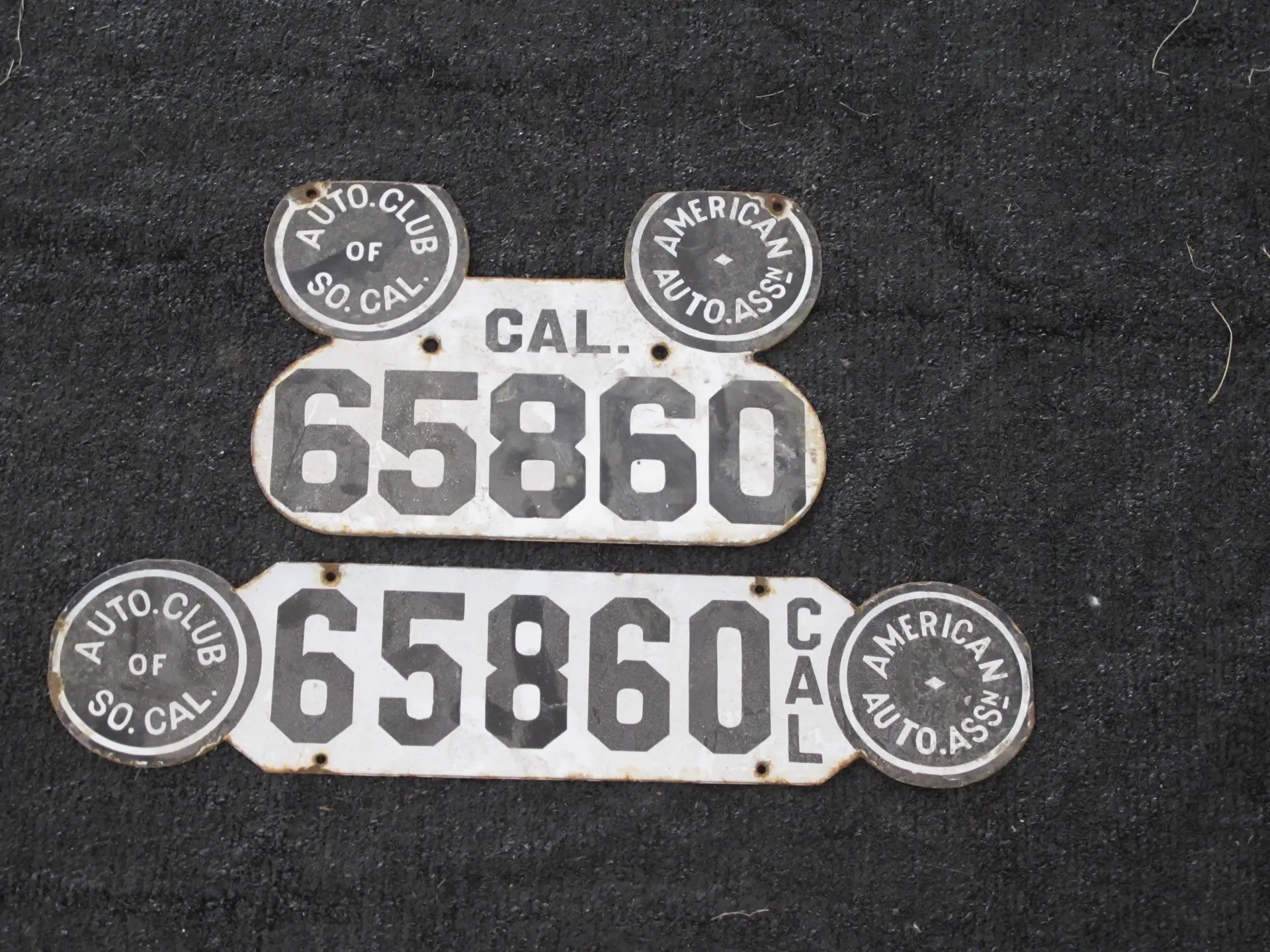 Lot of California 5-Digit Porcelain Matched Pir License Plates | The ...