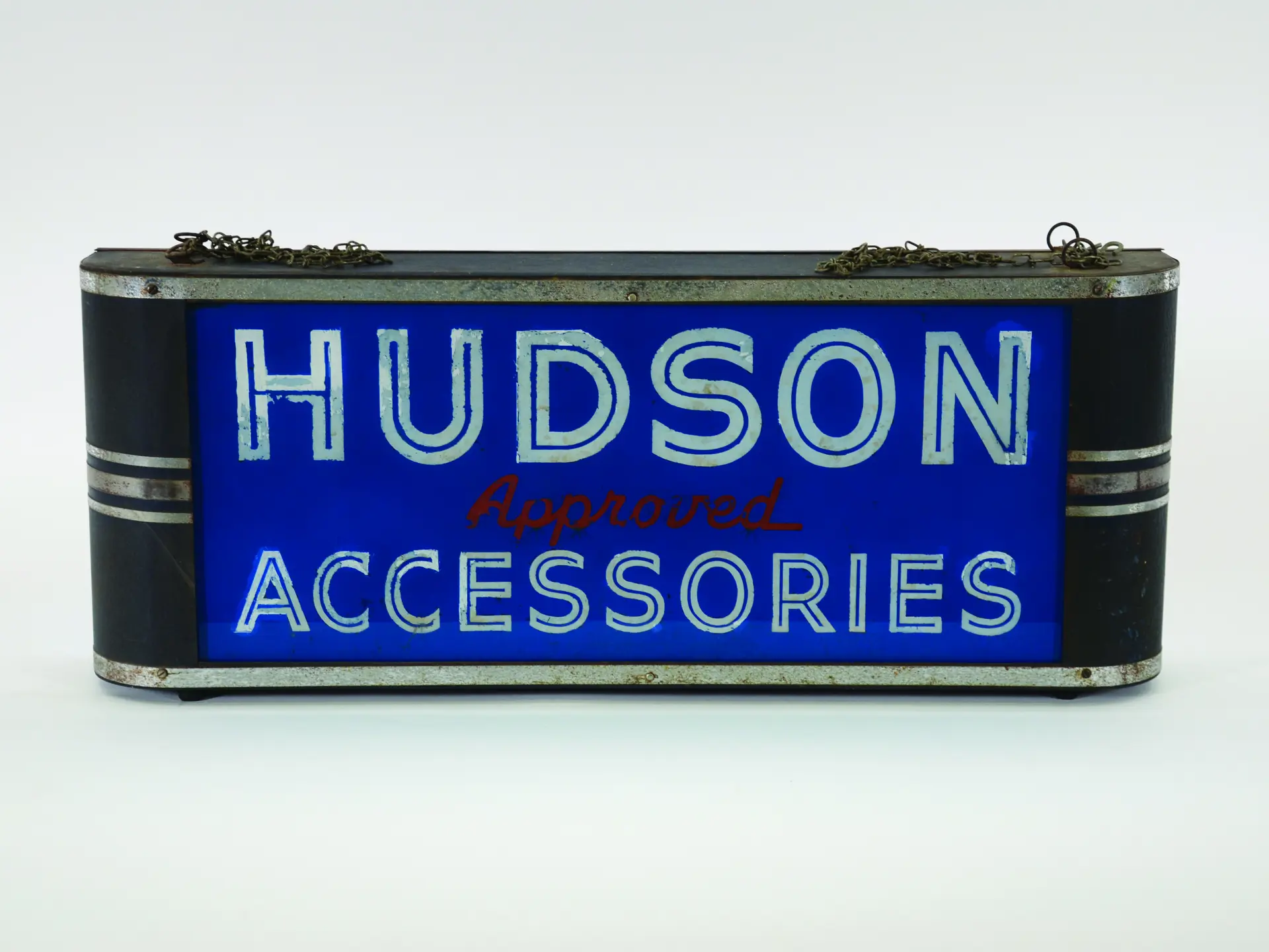 An illuminated Hudson Approved Accessories sign, circa 1940s | Auburn ...