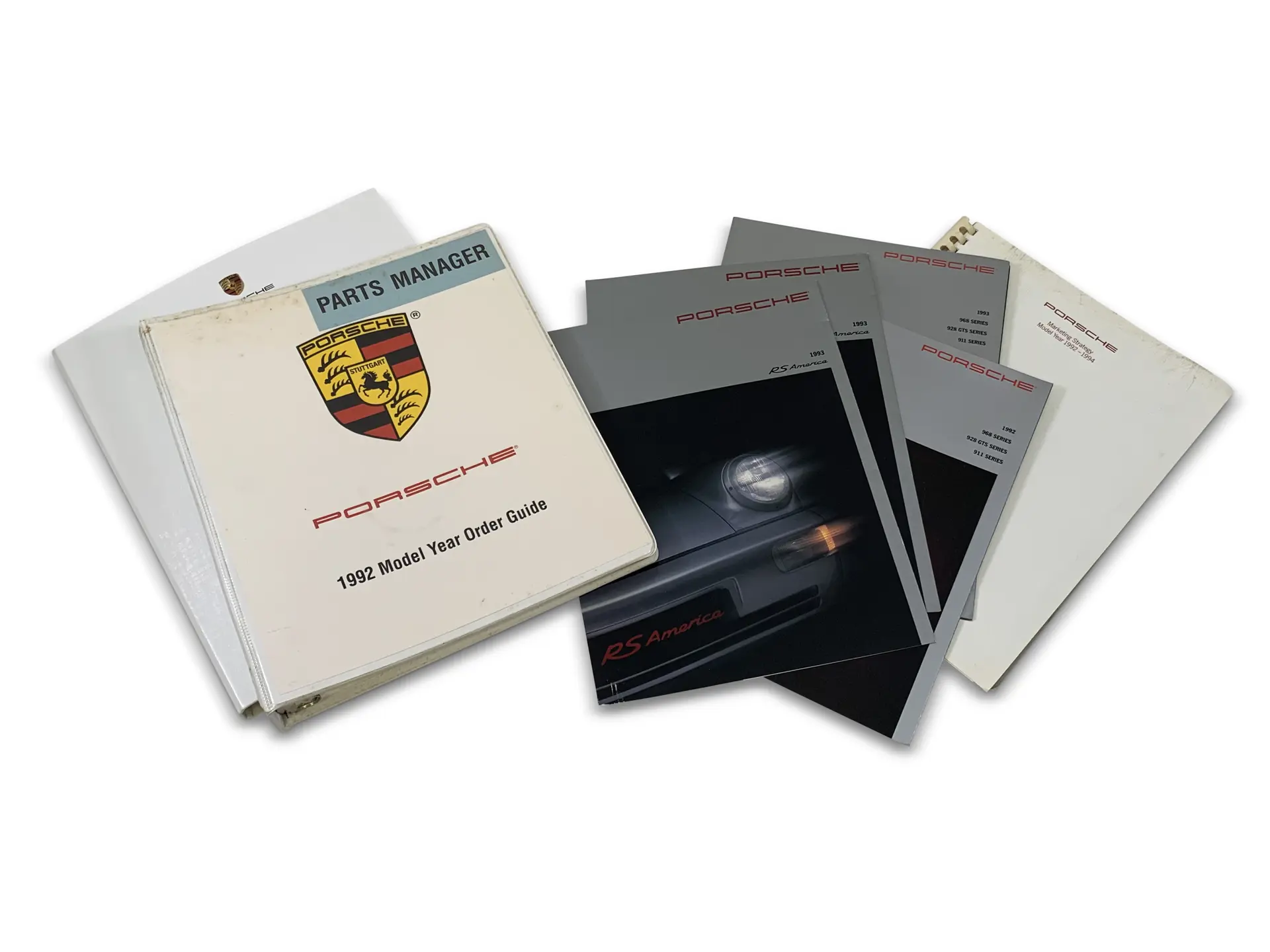 Porsche Model Line Brochures, including 1993 RS America, 1992 Model ...