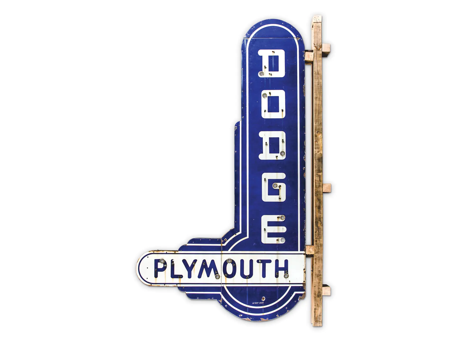 Dodge Plymouth Vertical Neon Signs Mounted Back-To-Back | Auburn Spring ...