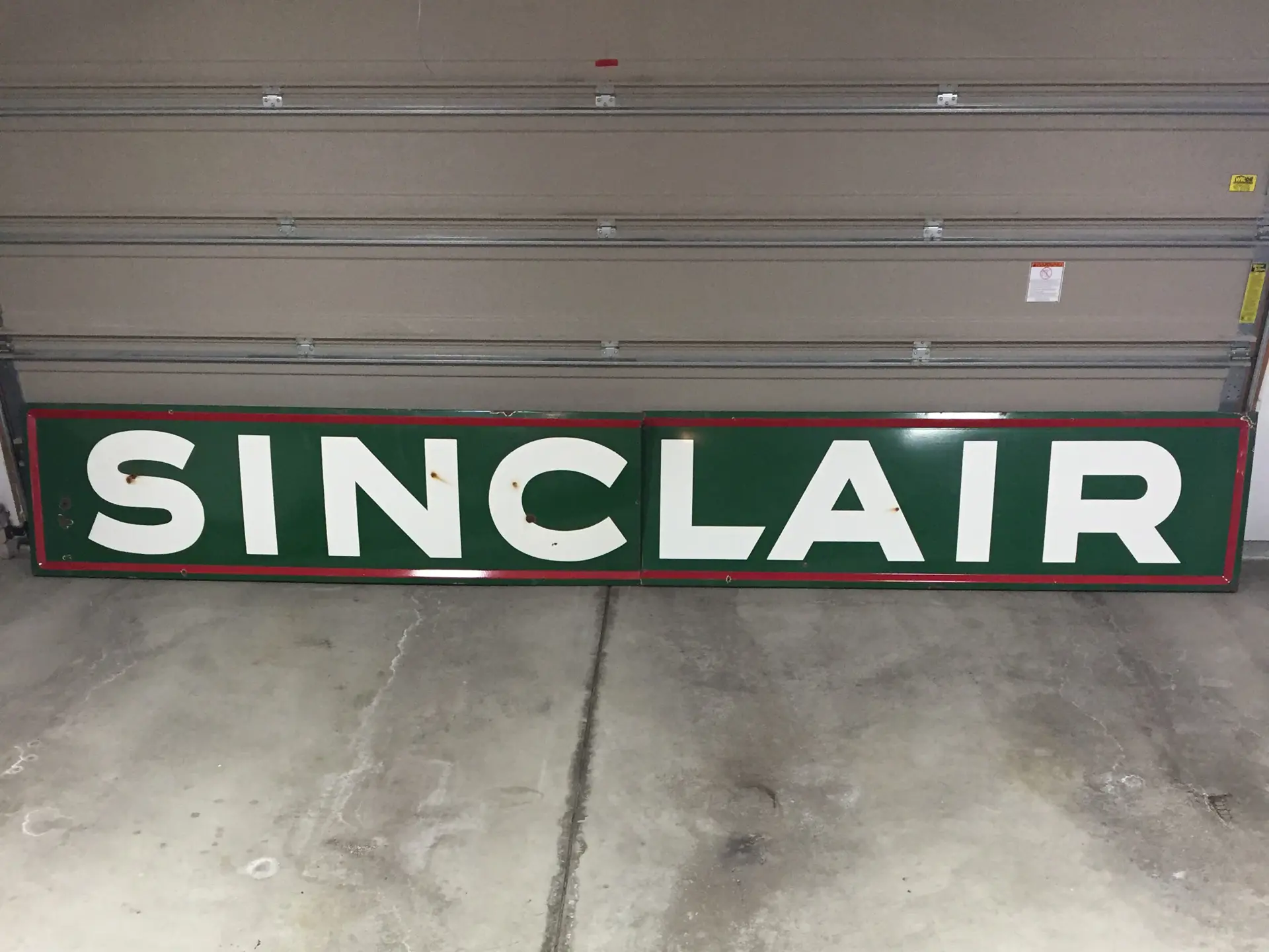 A large Sinclair porcelain service station sign | Fort Lauderdale 2016 ...