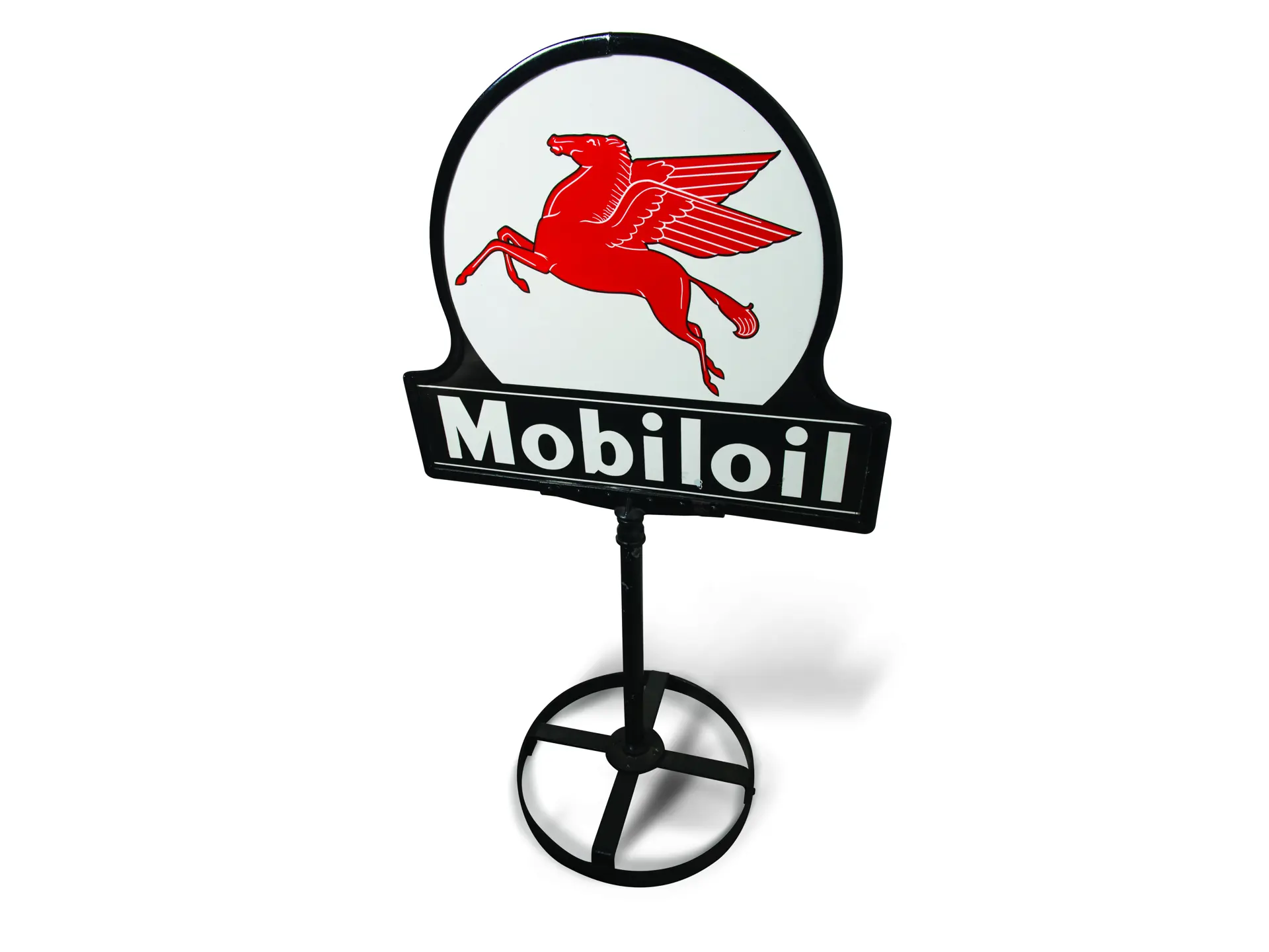 A Mobiloil, "lolli-pop," porcelain sign | Auburn Fall 2017 | RM Sotheby's