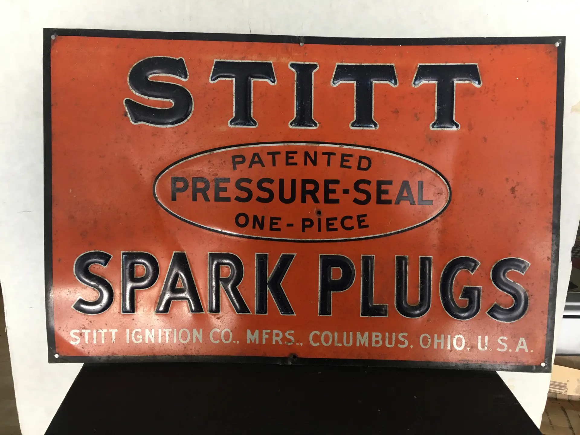 Stitt Pressure Seal Spark Plugs Tin Sign | Auburn Spring 2018 | RM ...