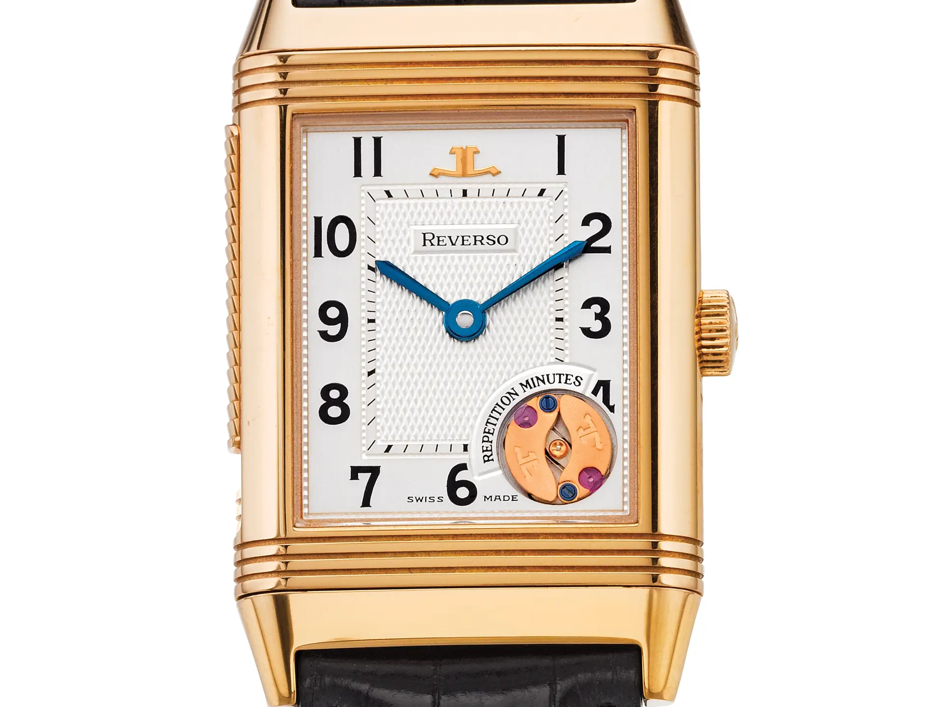 Jaeger-LeCoultre, Pink Gold Rectangular Reversible Minute Repeating ...