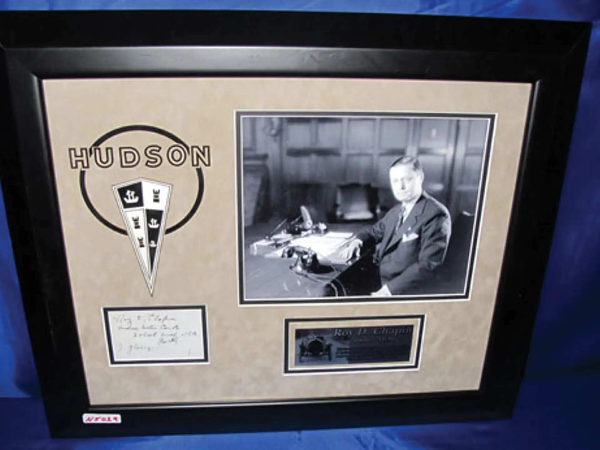 Roy Chapin-Hudson Motor Cars Photo and Signature Display | Auburn Fall ...
