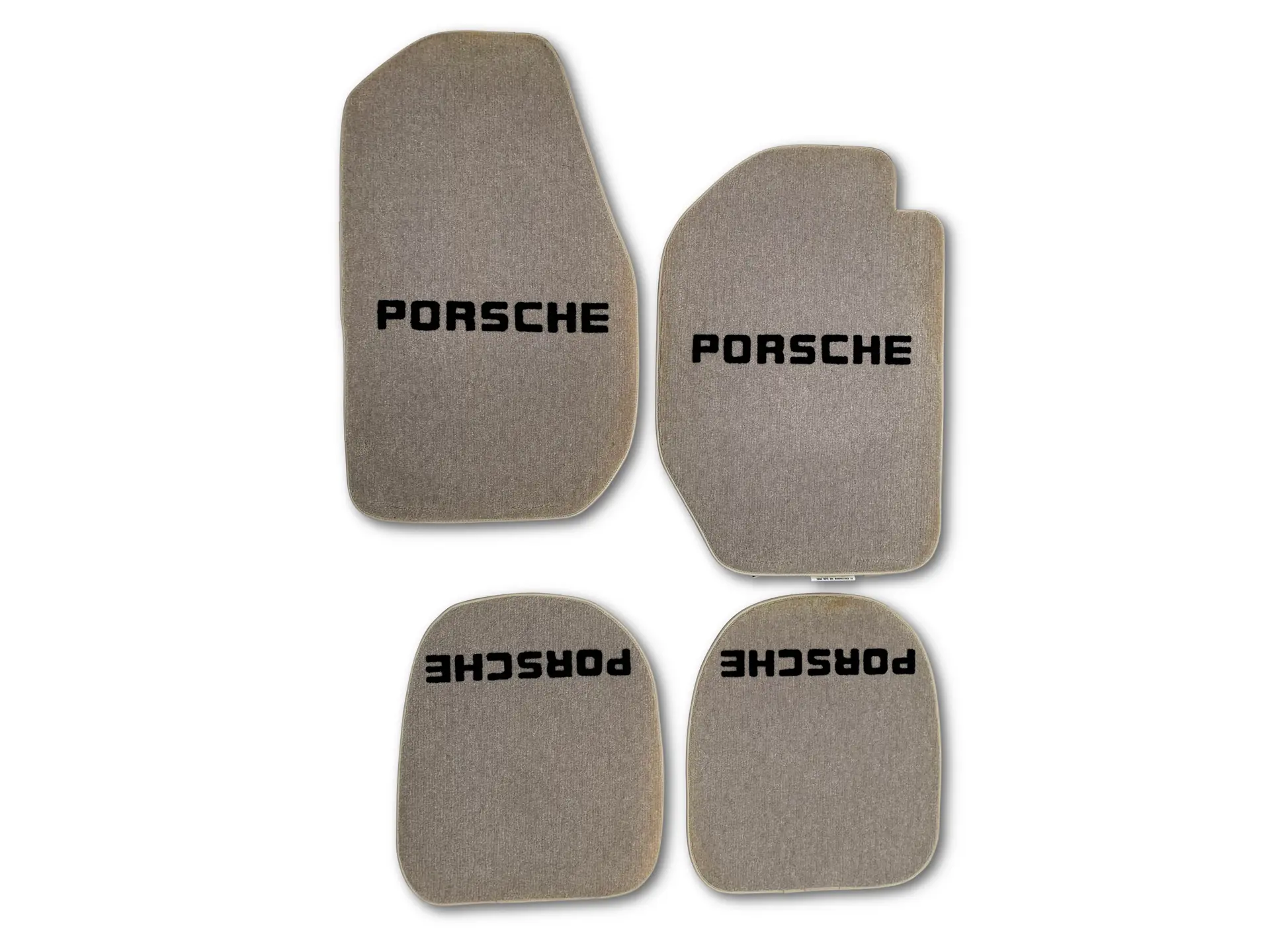 Four Grey Porsche Floor Mats with Black Lettering | The White ...