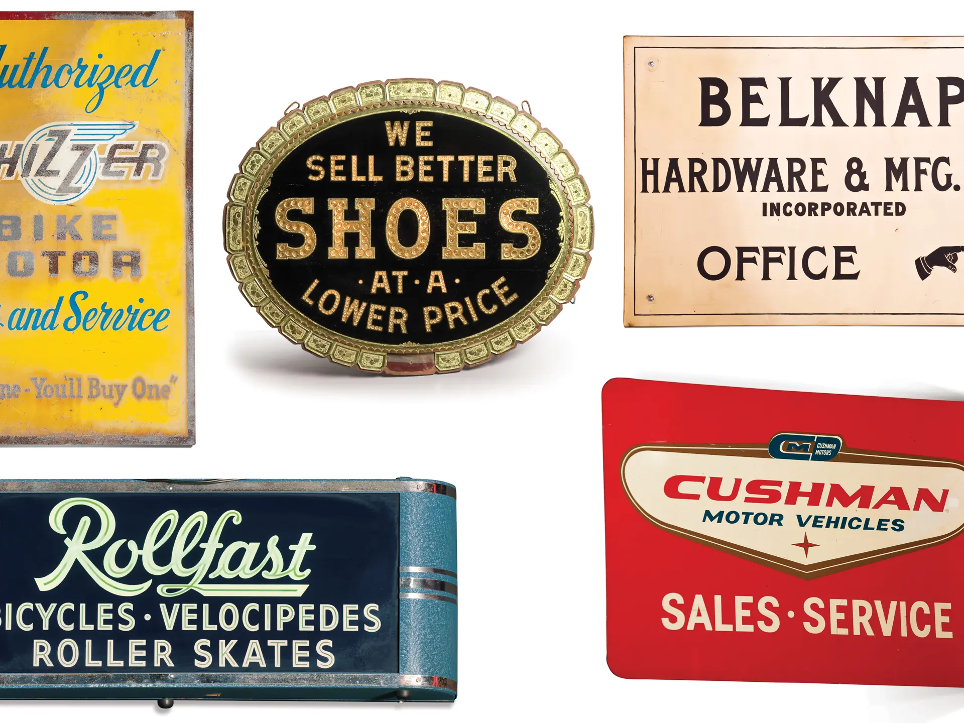 Five Assorted Signs | The Milhous Collection | RM Sotheby's