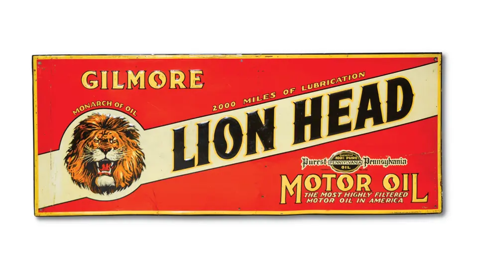Gilmore Lion Head Motor Oil woth Logo Sign | Auburn Spring 2019 | RM ...