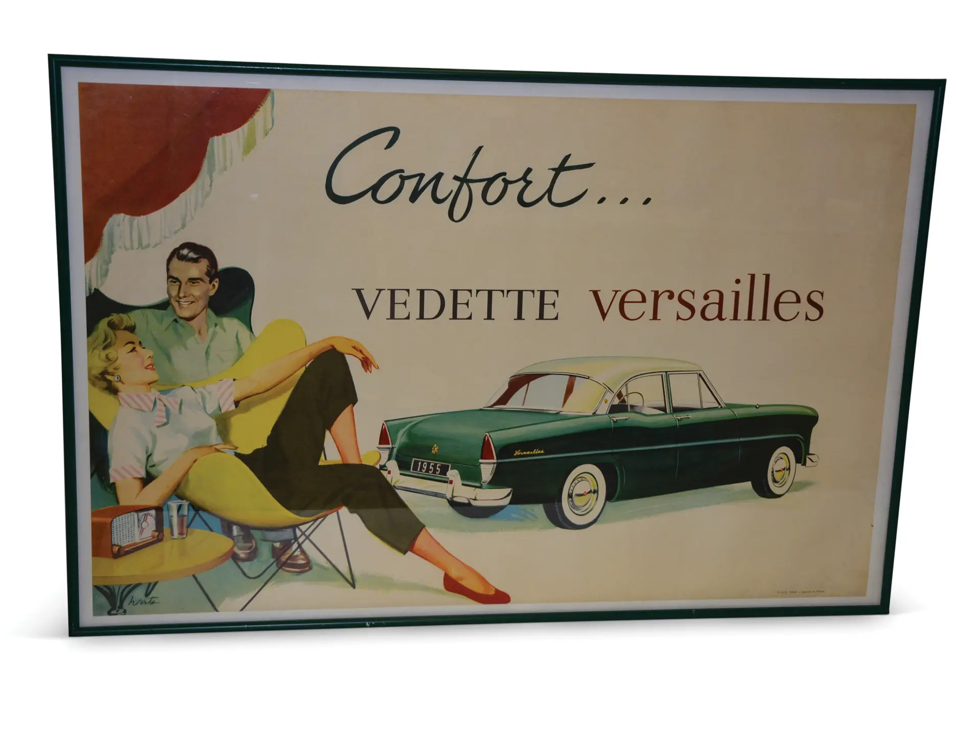 1955 Vedette Versailles with Car and Couple Poster | Auburn Fall 2019 ...