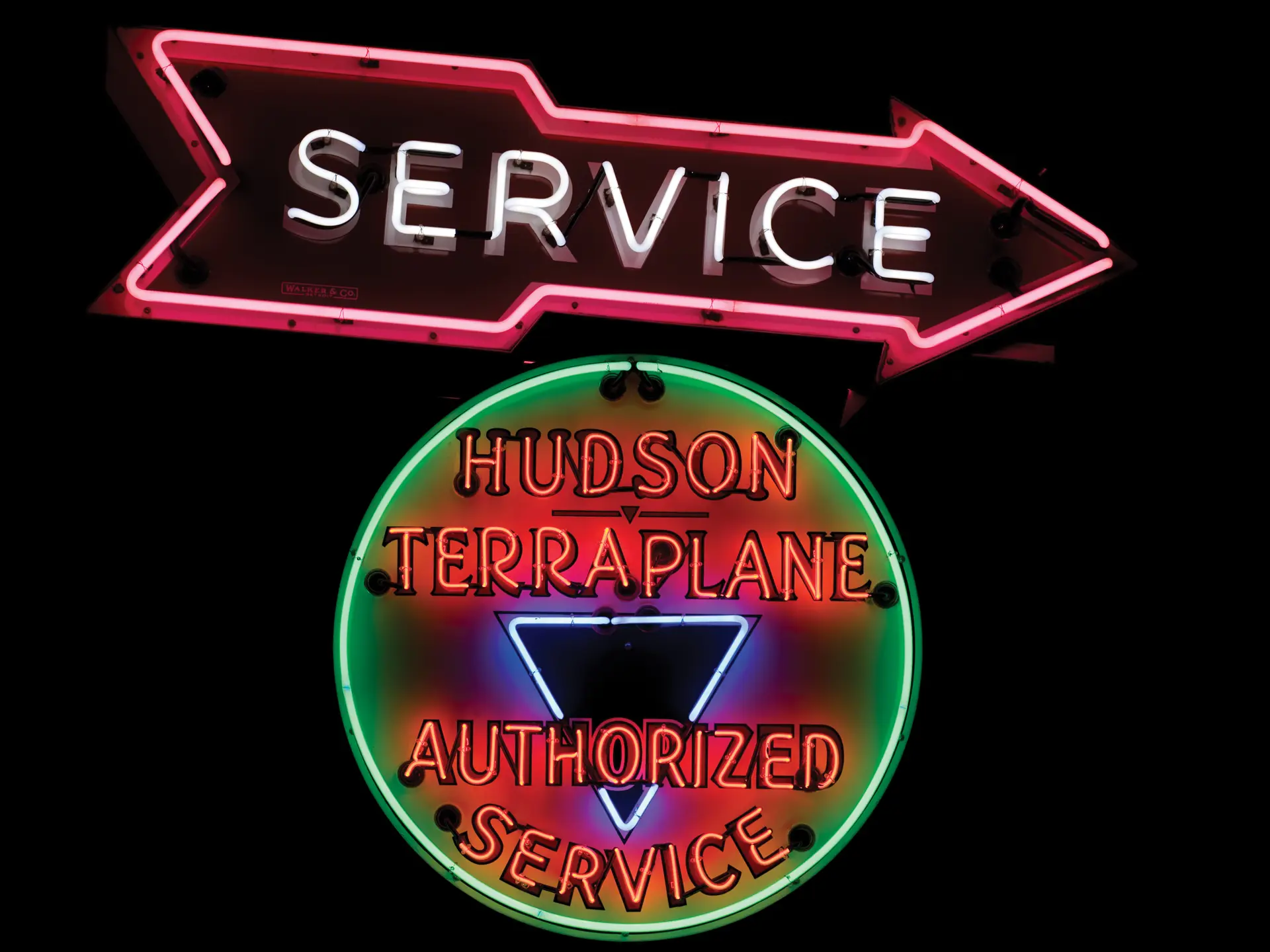 Two Assorted Service Signs | The Milhous Collection | RM Sotheby's