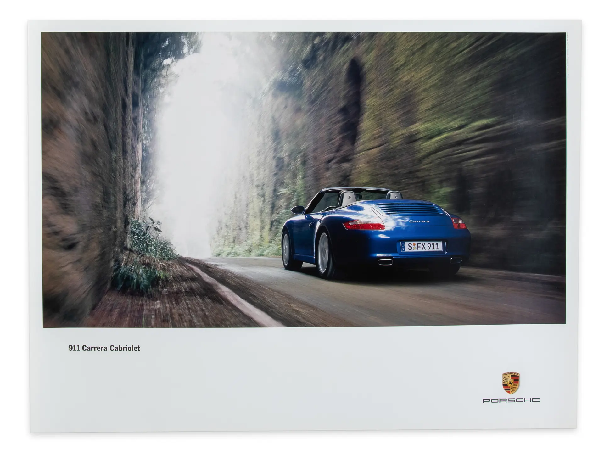 Porsche 911 Carrera Cabriolet Advertising Poster | The White Collection ...