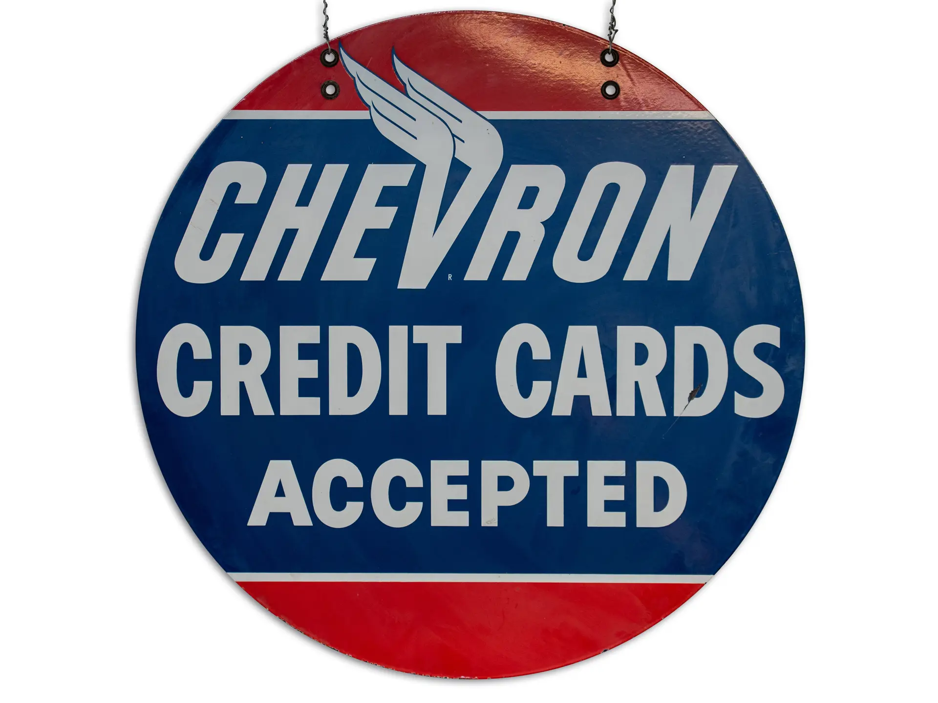 Chevron Porcelain sign | Gene Ponder Collection | RM Sotheby's