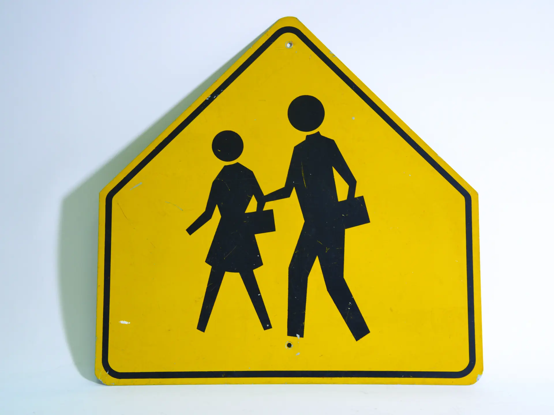 A decommissioned steel school zone sign, 29" x 30." | Auburn Fall 2016 ...