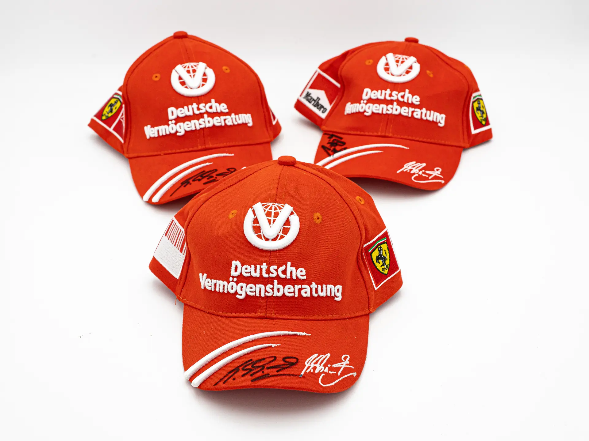 Three Assorted Michael Schumacher Formula 1 Signed Caps | The Champions ...
