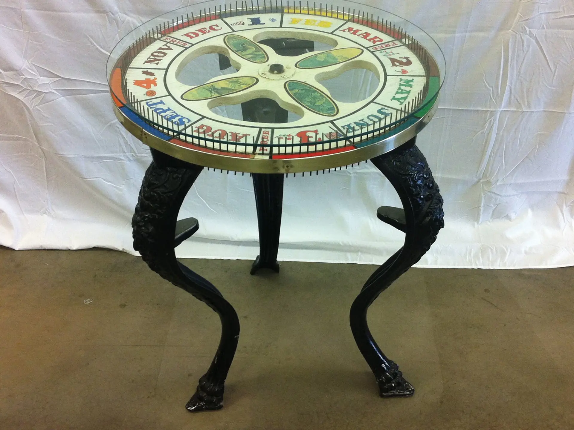 Vintage Gambling/Gaming Wheel Conversation Table | Auburn Fall 2014 ...