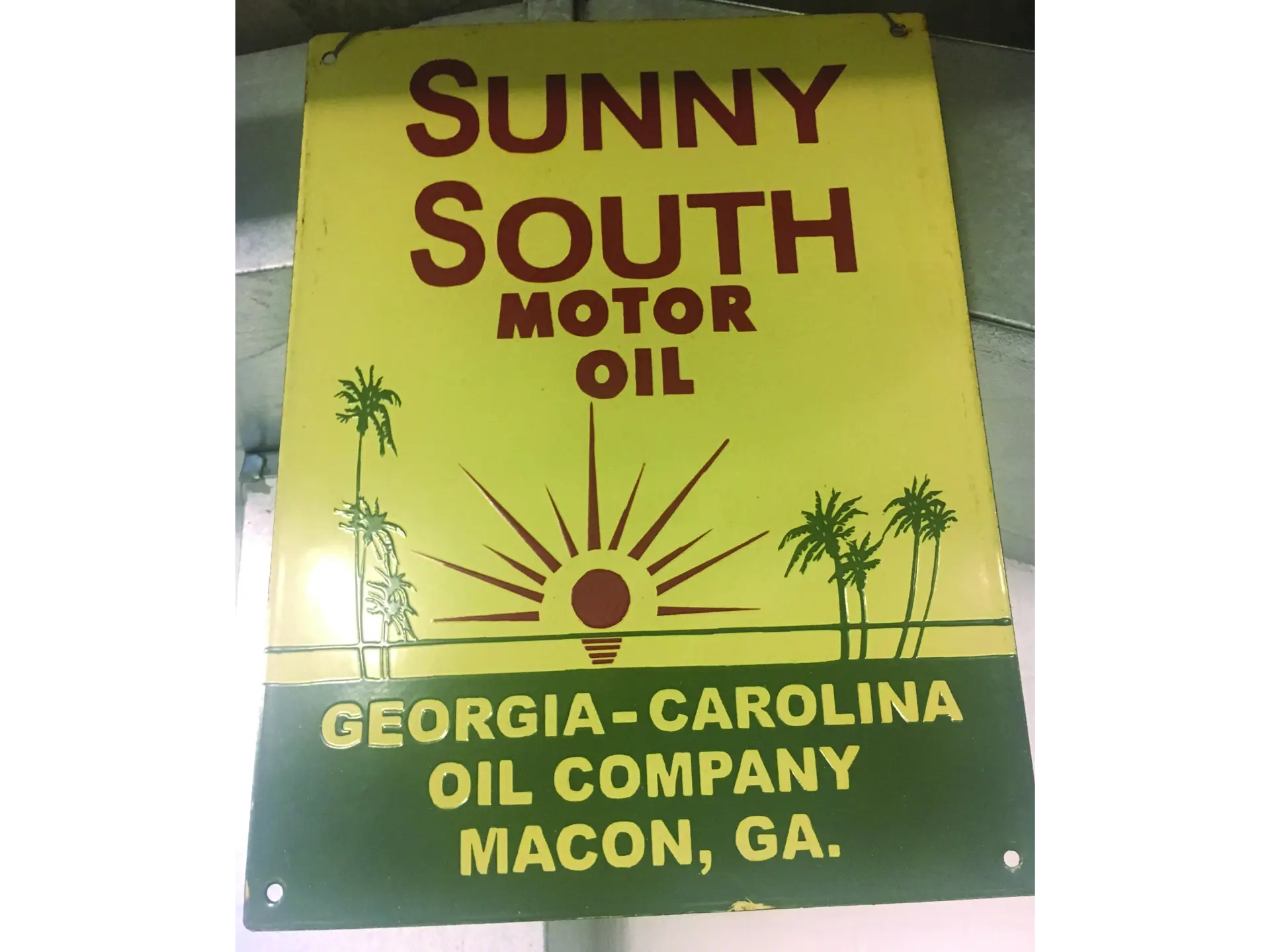 A Sunny South Motor oil sign. | Hilton Head 2016 | RM Sotheby's