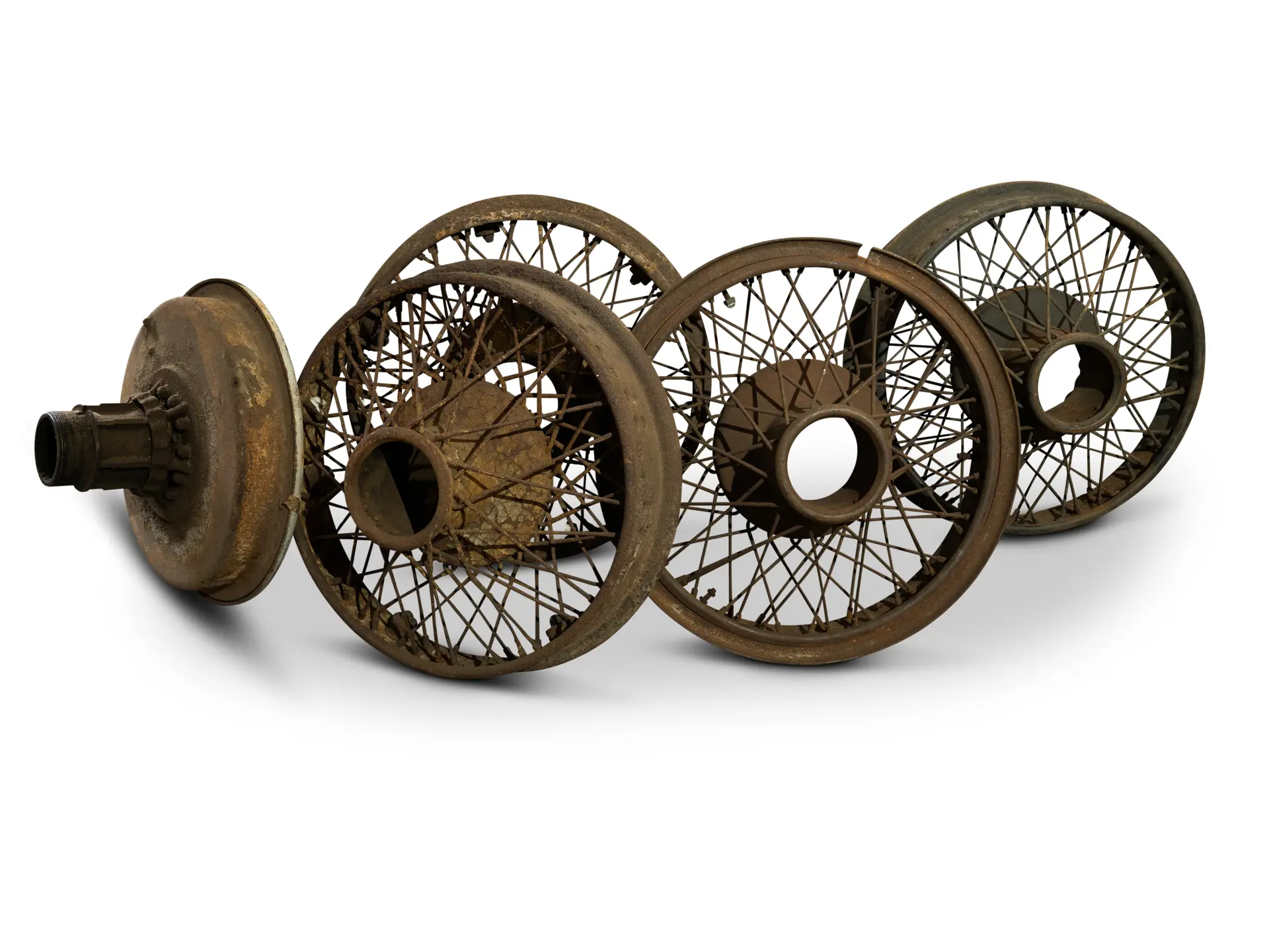 Four Stutz Wheels with Hub and Parts, 1928 | THE MITOSINKA COLLECTION ...