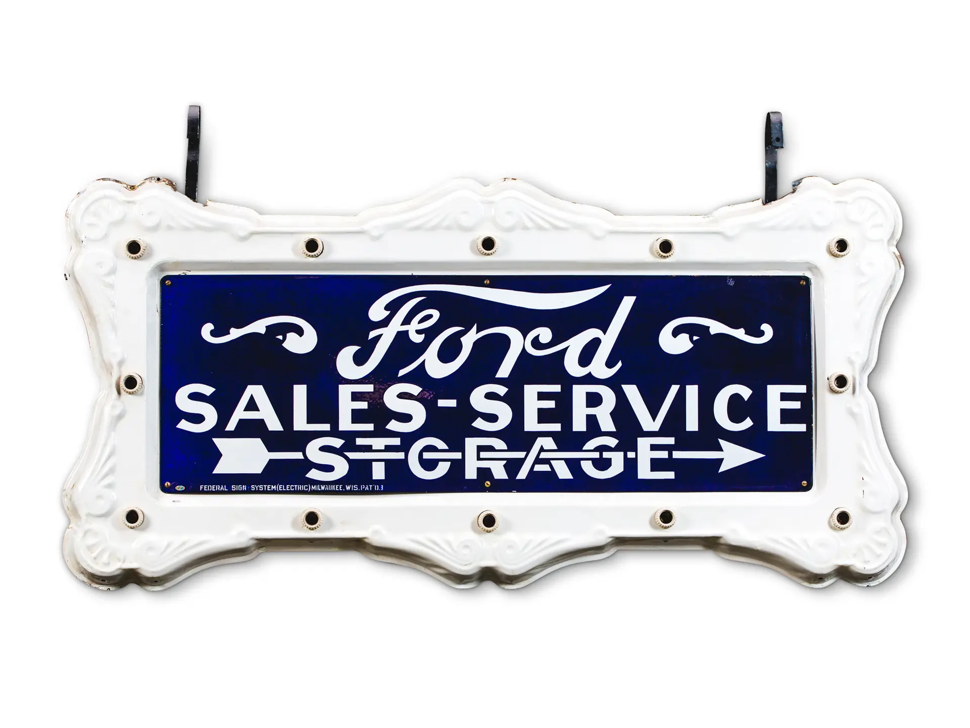 Ford Sales-Service Storage Sign with Ornate Frame | Auburn Spring 2019 ...