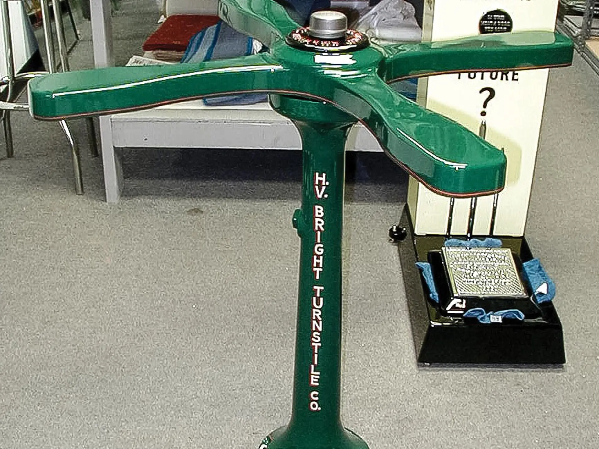 An antique Turnstile manufactured by HV Bright Turnstile Co Chicago IL ...