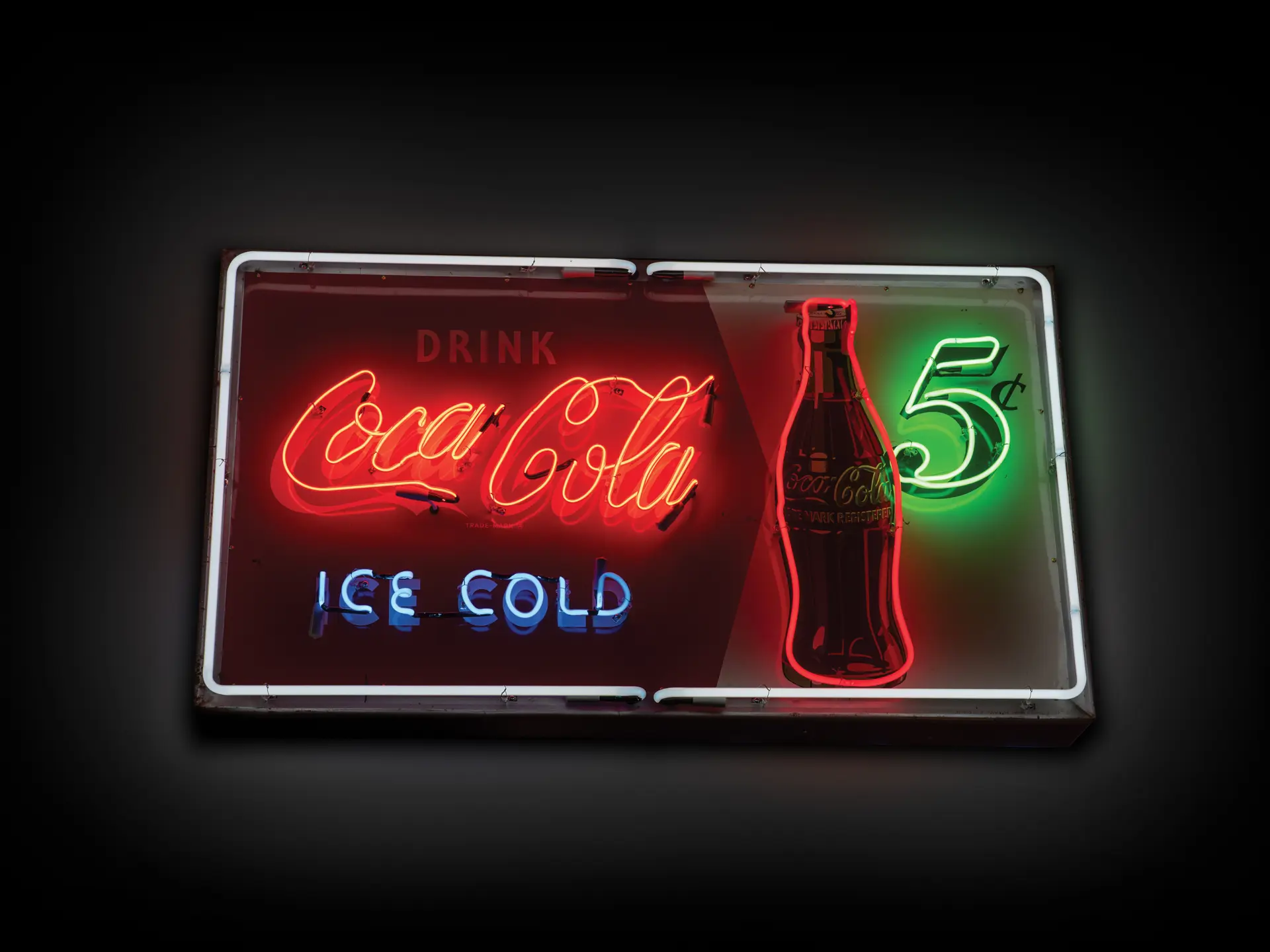 Coca-Cola Ice Cold 5¢ Neon Sign | The Dingman Collection | RM Sotheby's