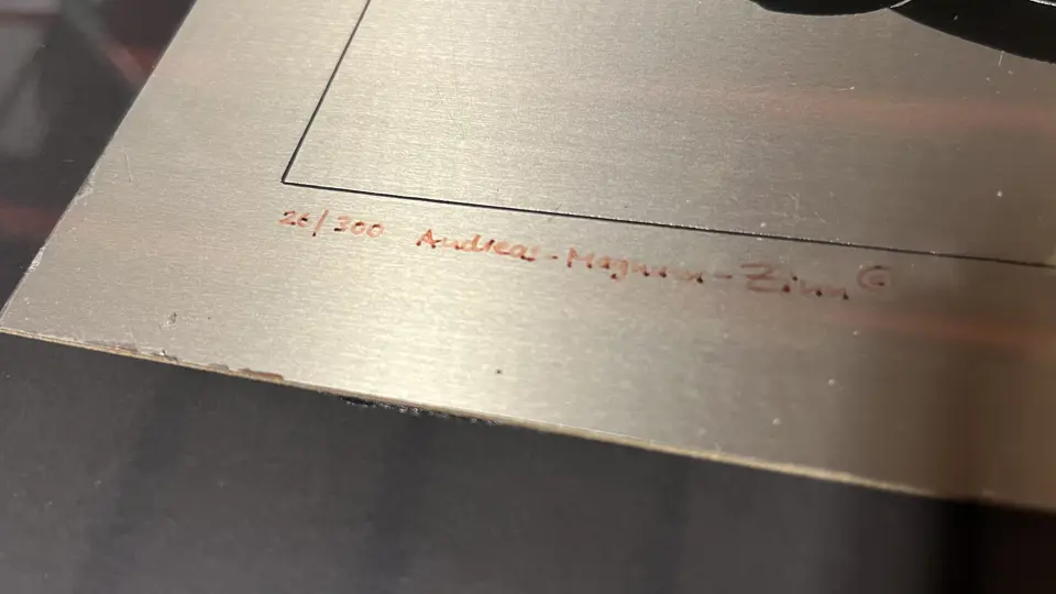 'Ferrari Daytona Motor' Pewter Graphic Etching by Andreas Hentrich ...