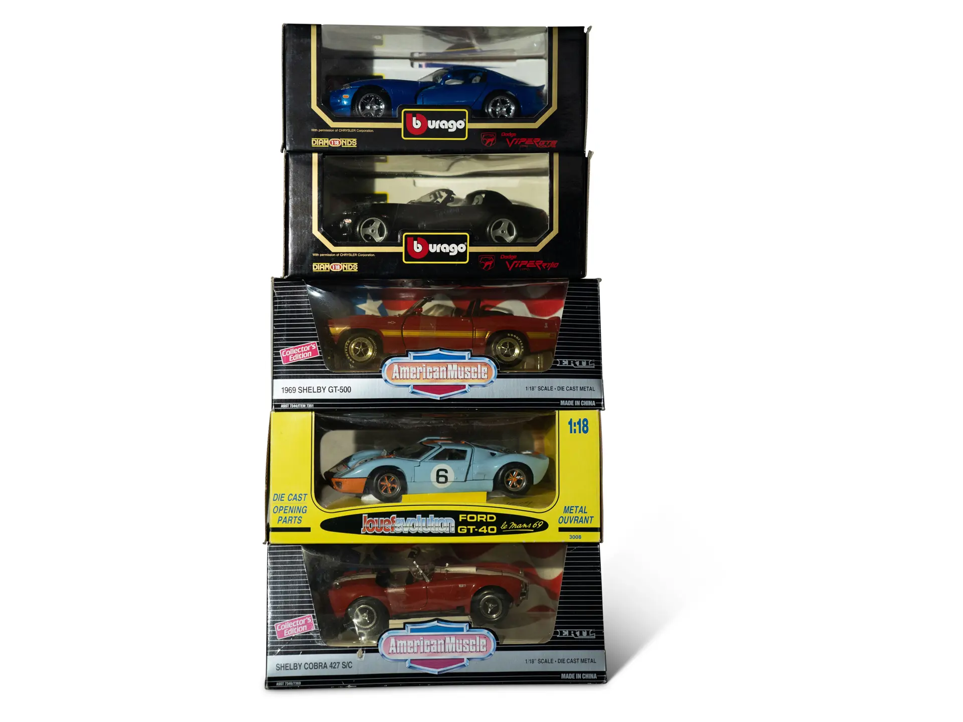 Five 1:18 Scale Models, Signed by Carroll Shelby | THE MITOSINKA ...