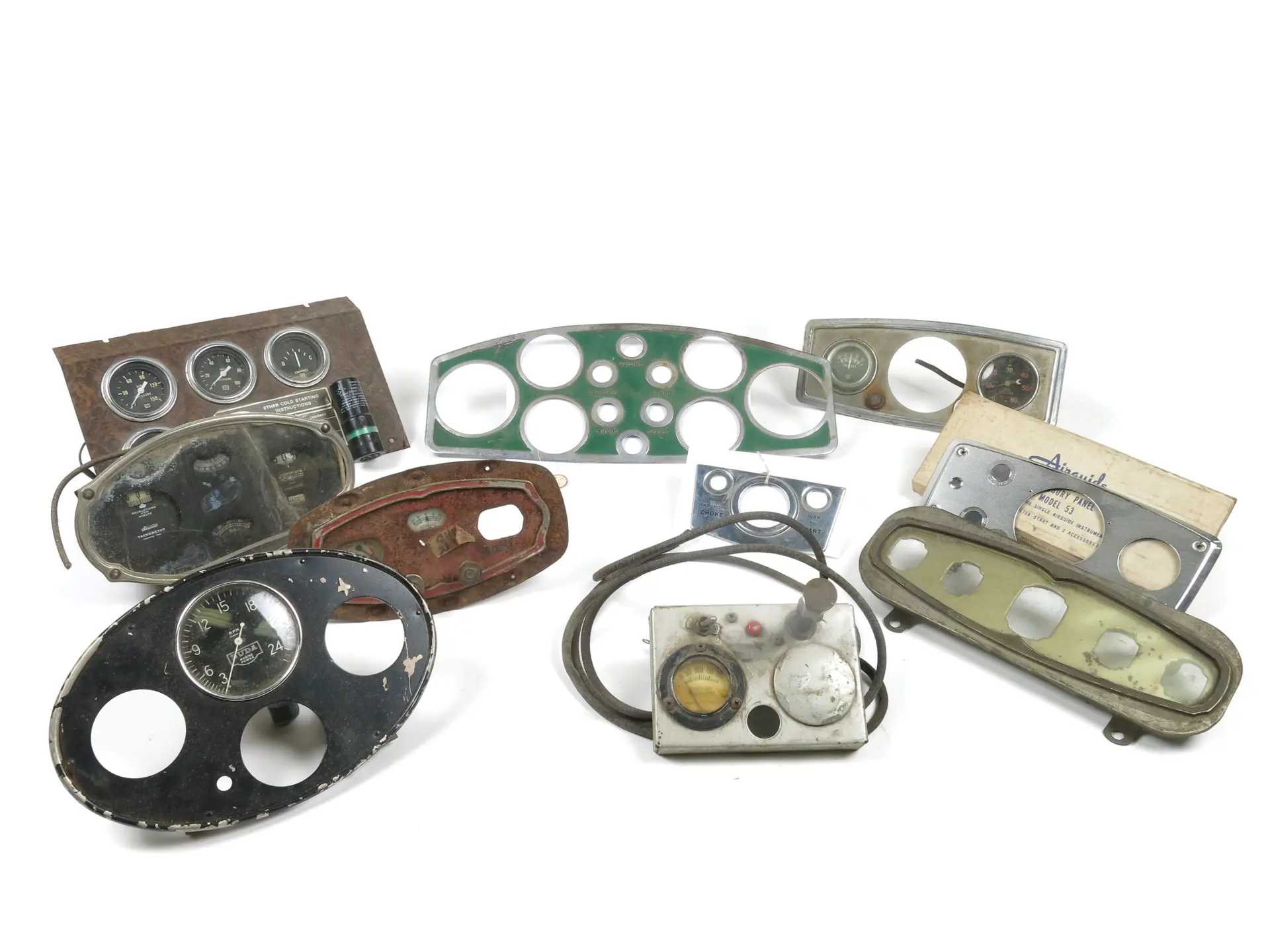 (1) Box Instrument Panels an Assortment from 1920s to 1960s including ...