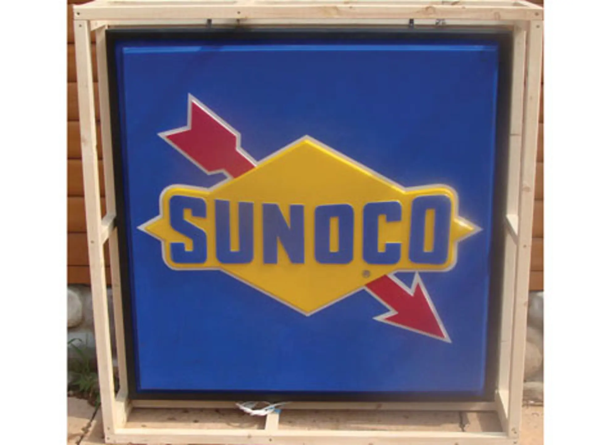 Original Sunoco Service Station Light Up Advertisng Sign (4ft X 4ft) | Auburn Fall 2013 | RM ...