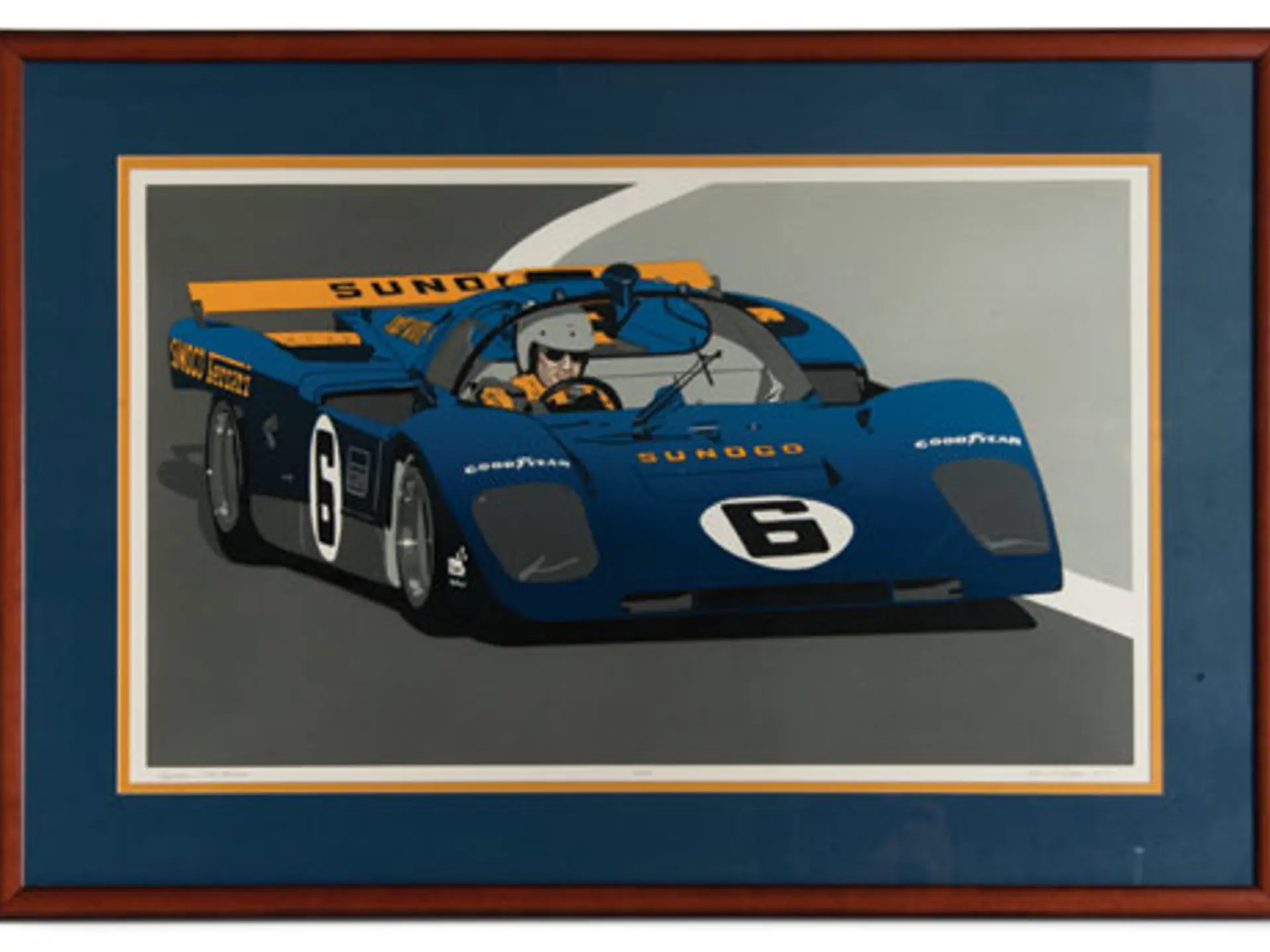 Framed Limited Edition Print of the Sunoco Ferrari 512 at the Daytona ...