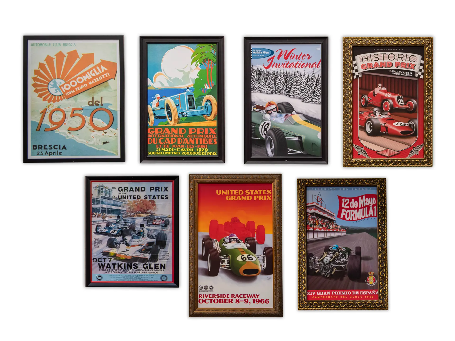 Collection of Grand Prix Race Framed Posters | Gene Ponder Collection ...