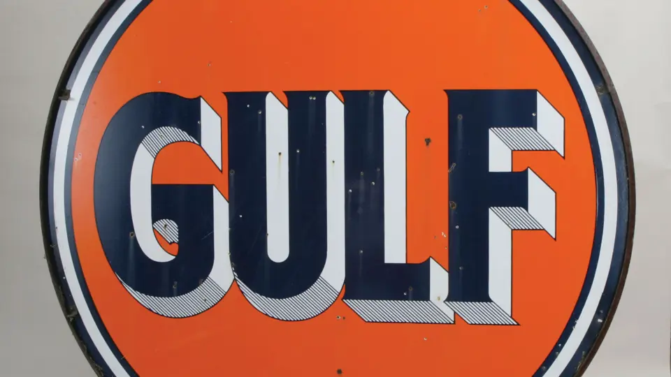 Gulf Porcelain Sign | Classic Car Auction of Michigan 2008 | RM Sotheby's