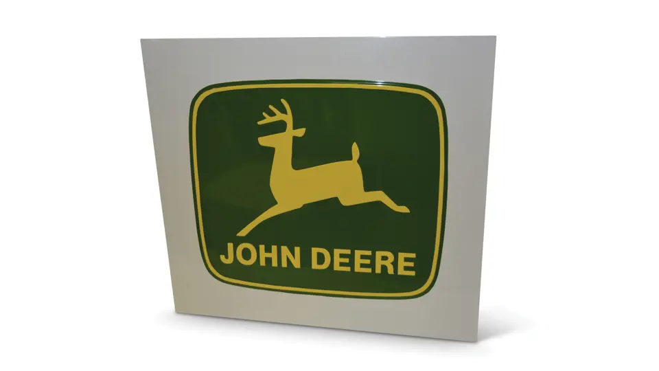 John Deere 2-Legged Logo Metal Sign | Auburn Fall 2019 | RM Sotheby's