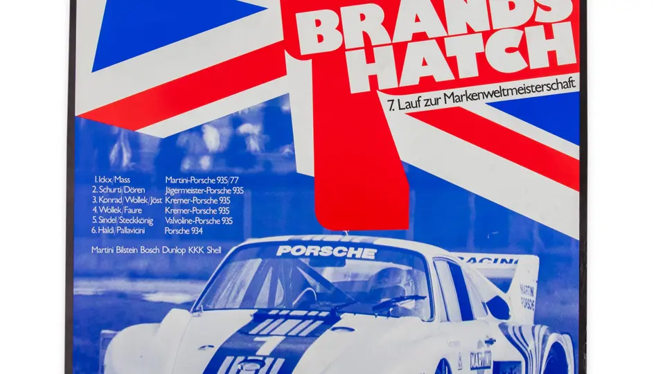 1977 Brands Hatch Porsche Racing Poster and Two 1976 Porsche ...