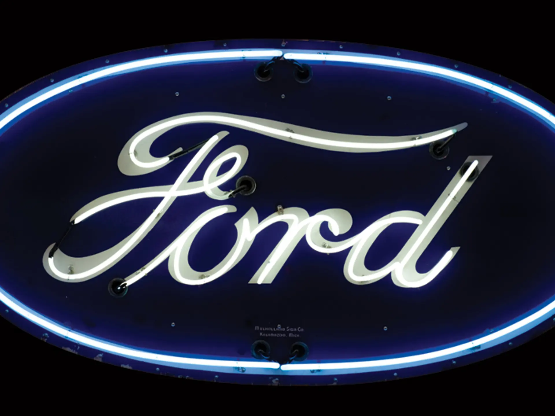 Ford Oval Neon Sign | Vintage Motor Cars of Hershey 2009 | RM Sotheby's