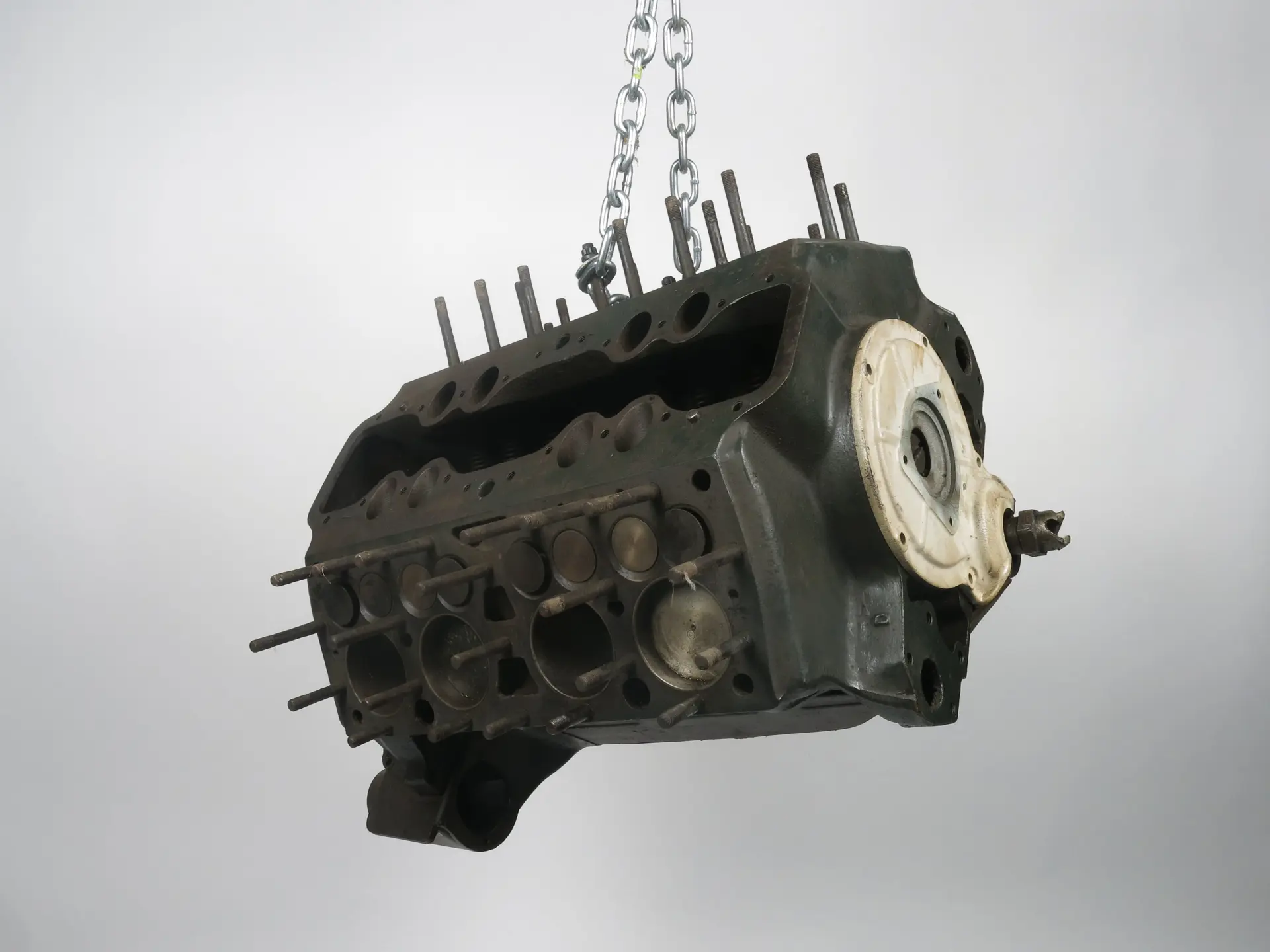 1 Ford Flathead V8 Engine Block with Bellhousing , Fly Wheel, Oil Pan ...