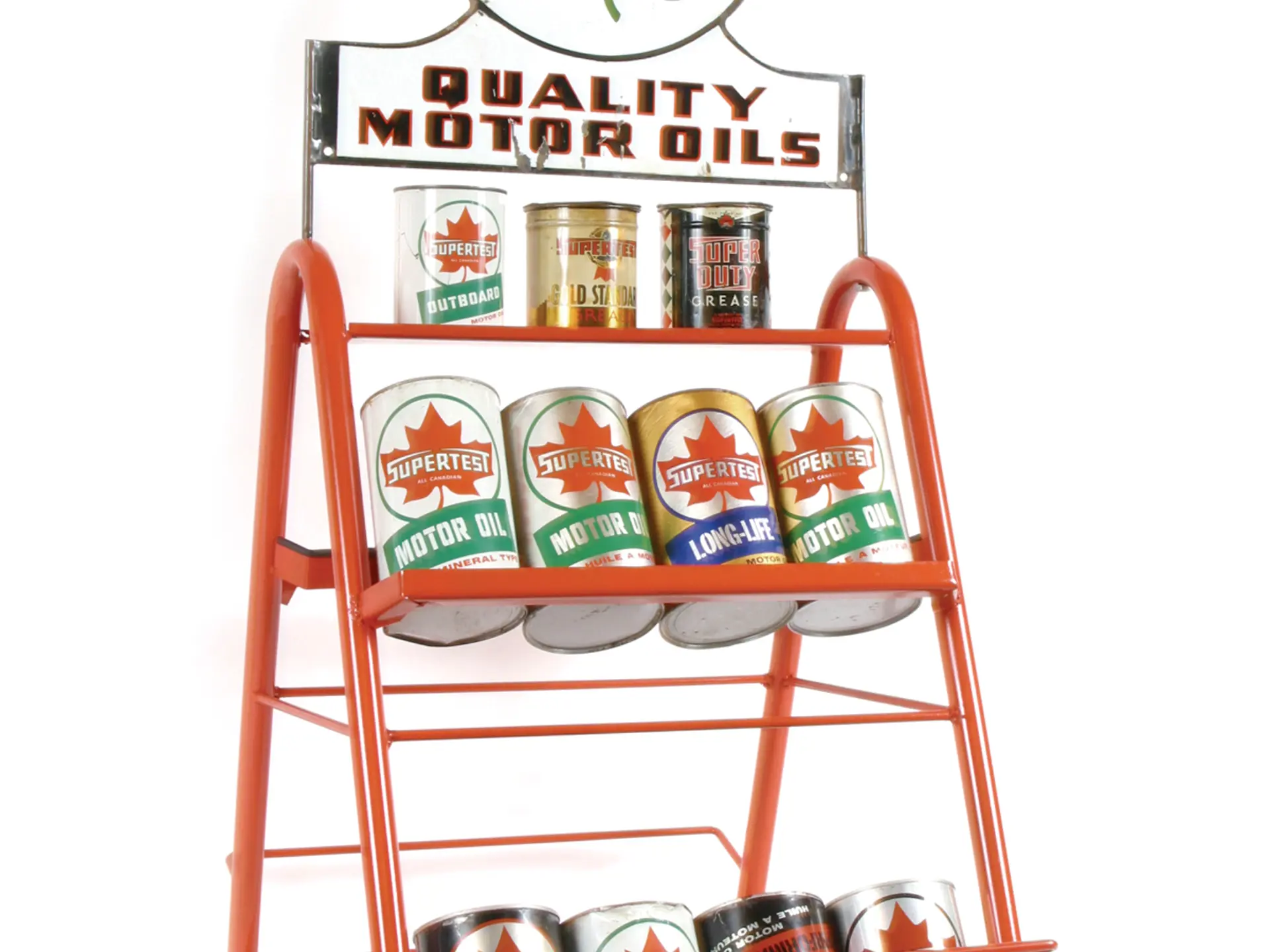 SUPERTEST OIL RACK AND CANS | Private Collection of Tom & Marlene ...