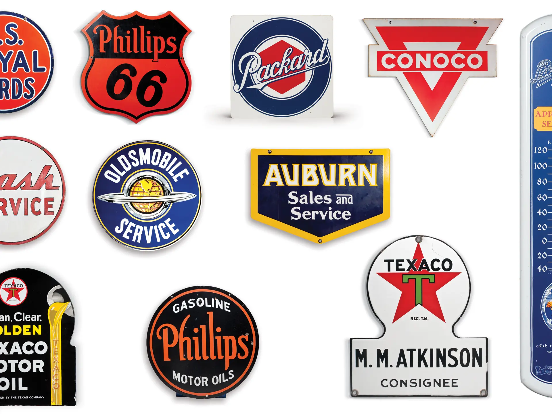 Eleven Assorted Automotive-Themed Signs | The Milhous Collection | RM ...