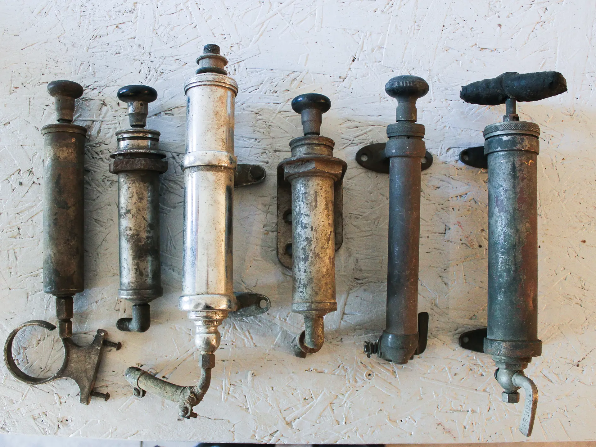 Antique Fuel Pressure Air Pumps, Six Assorted Pieces | Auburn Spring ...