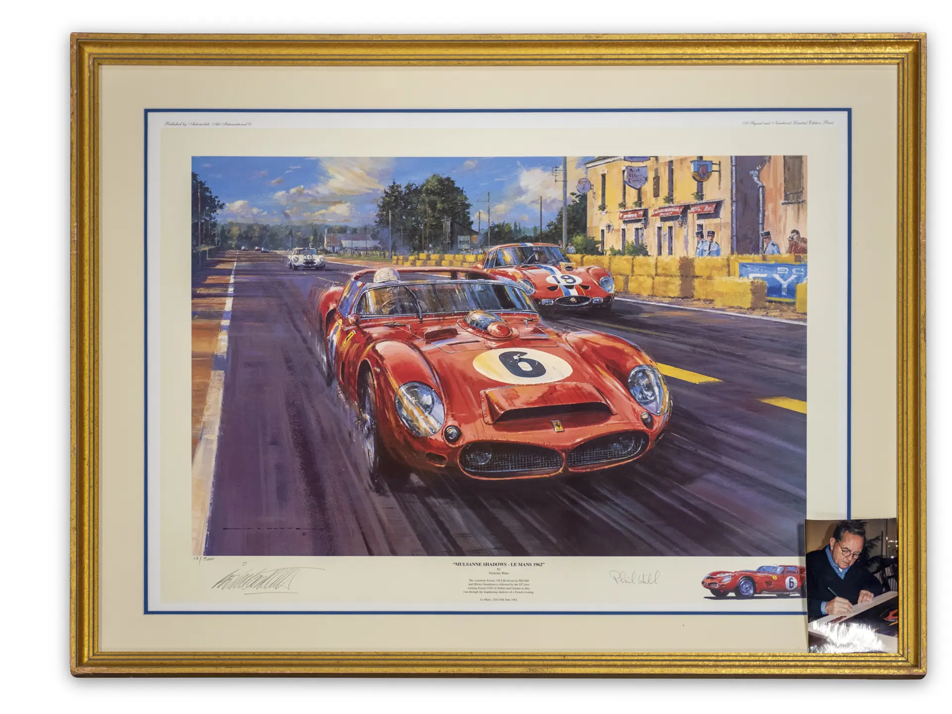 Le Mans, 1962 "Mulsanne Shadows" Hand-Signed Color Lithograph by ...