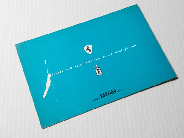 Ferrari 410 Superamerica Coupé Pininfarina Specification Brochure ...