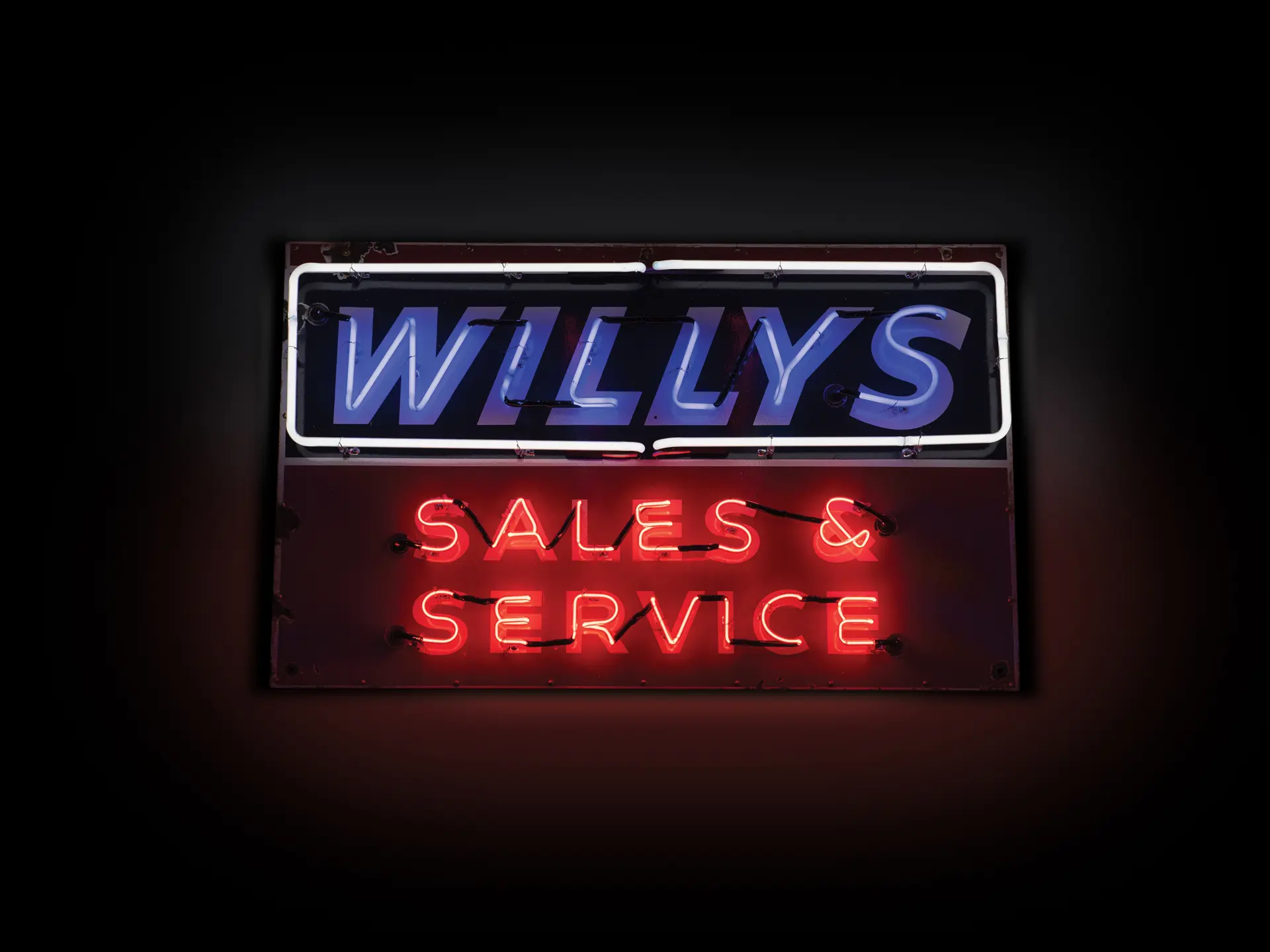 Willys Sales & Service Neon Sign | The Dingman Collection | RM Sotheby's