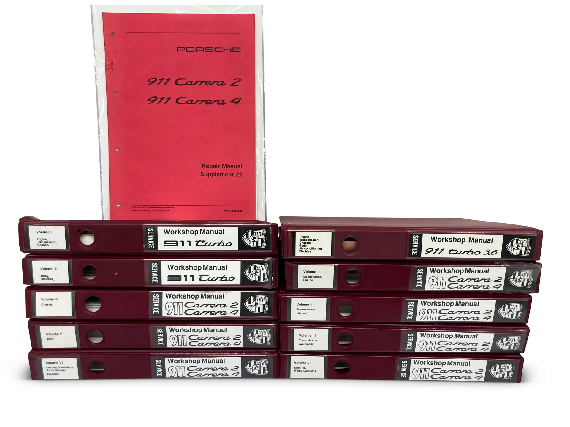 Porsche 911 Type 930 and 964 Workshop Manuals | The White Collection ...