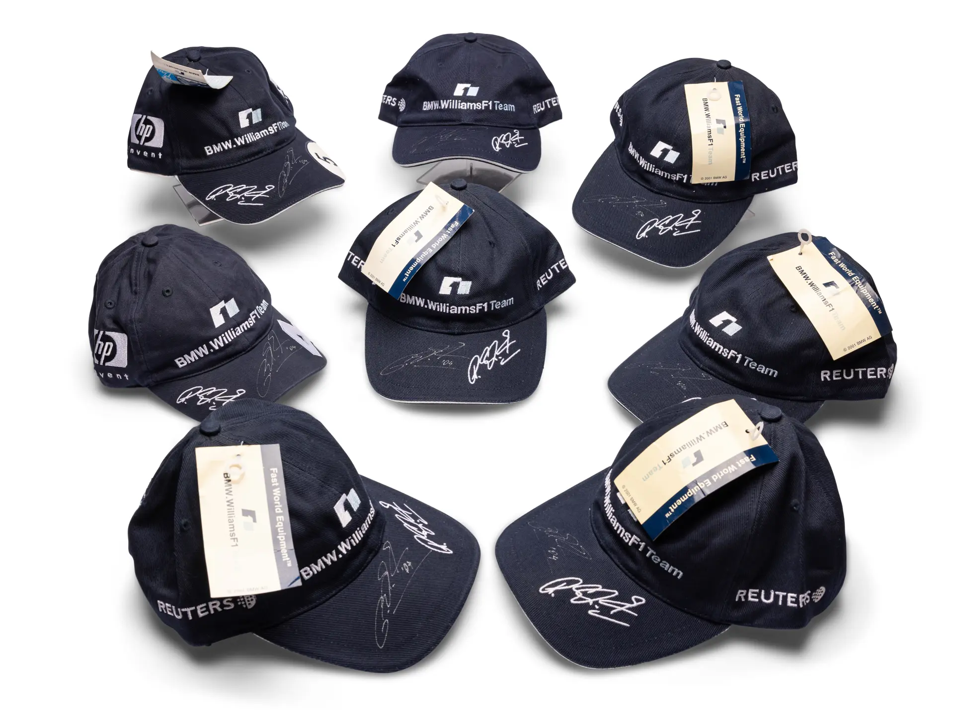 Eight Ralf Schumacher BMW Williams Formula 1 Signed Caps | The ...