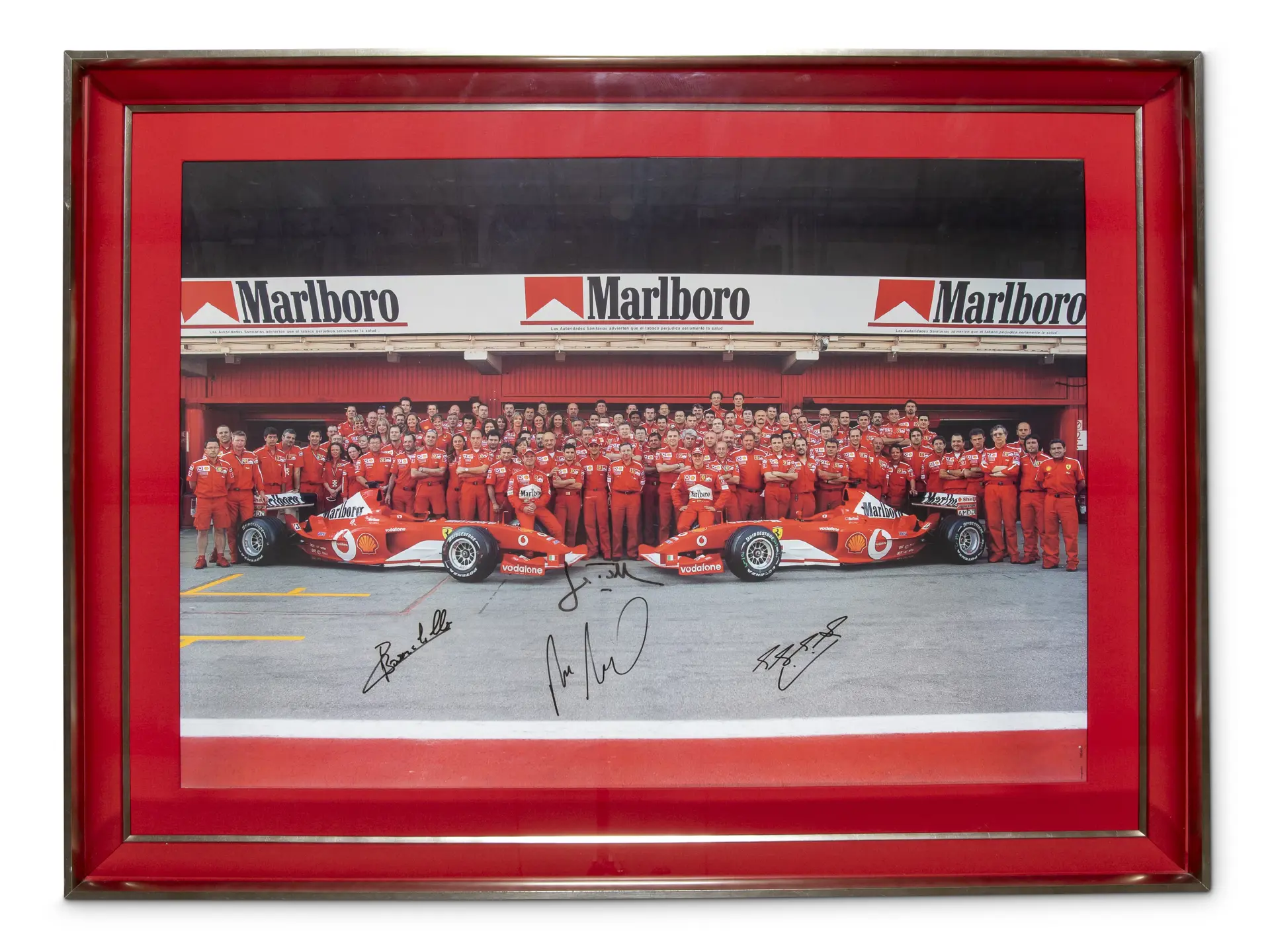 Scuderia Ferrari F1 Team Photo Signed by Michael Schumacher, Rubens ...