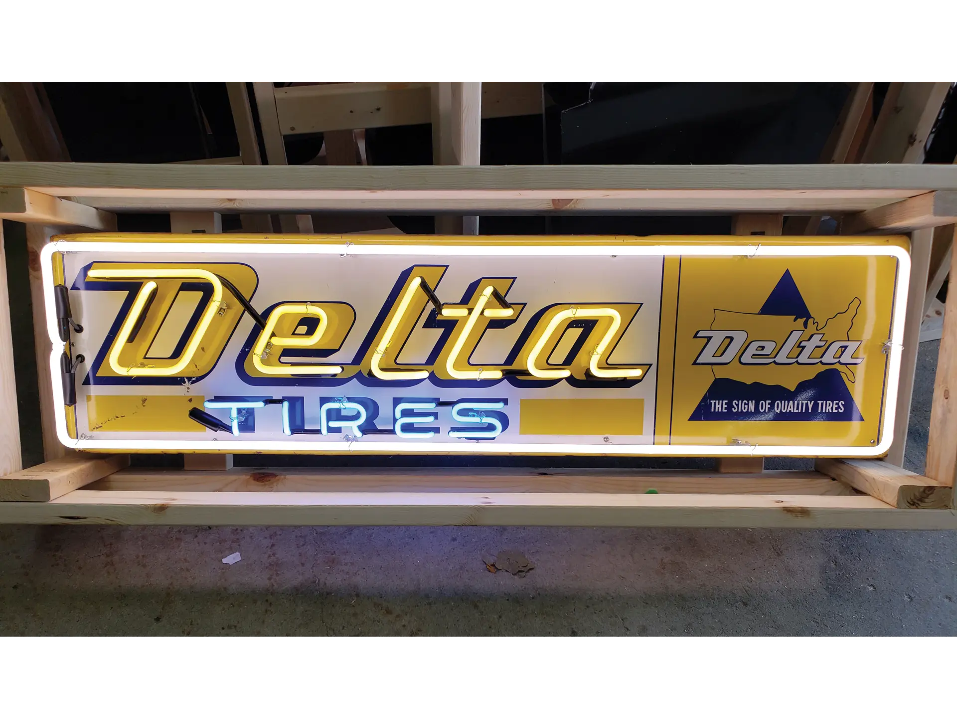 Delta Tires Neon Tin Sign | Auburn Fall 2019 | RM Sotheby's