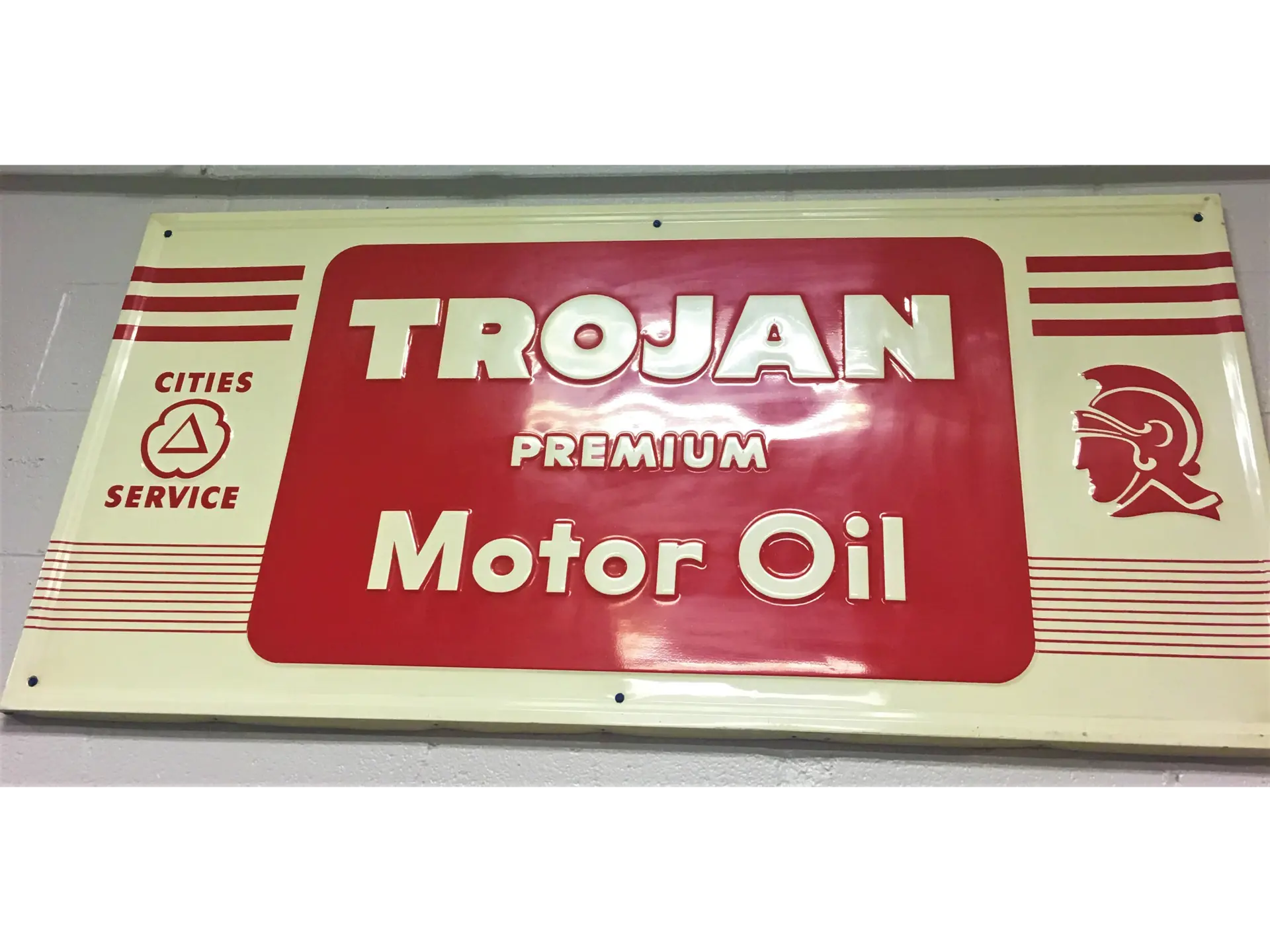 Trojan Premium Motor Oil Tin Sign | Auburn Fall 2018 | RM Sotheby's