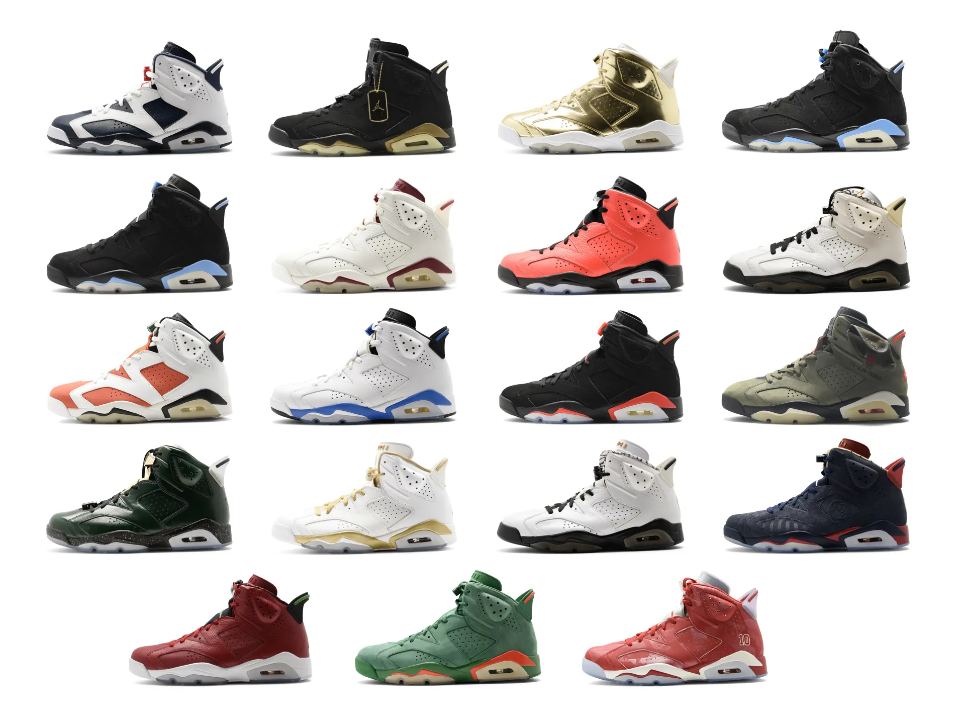 Set of 19 | Nike Air Jordan 6 Retro Sneakers | Dare to Dream | The ...