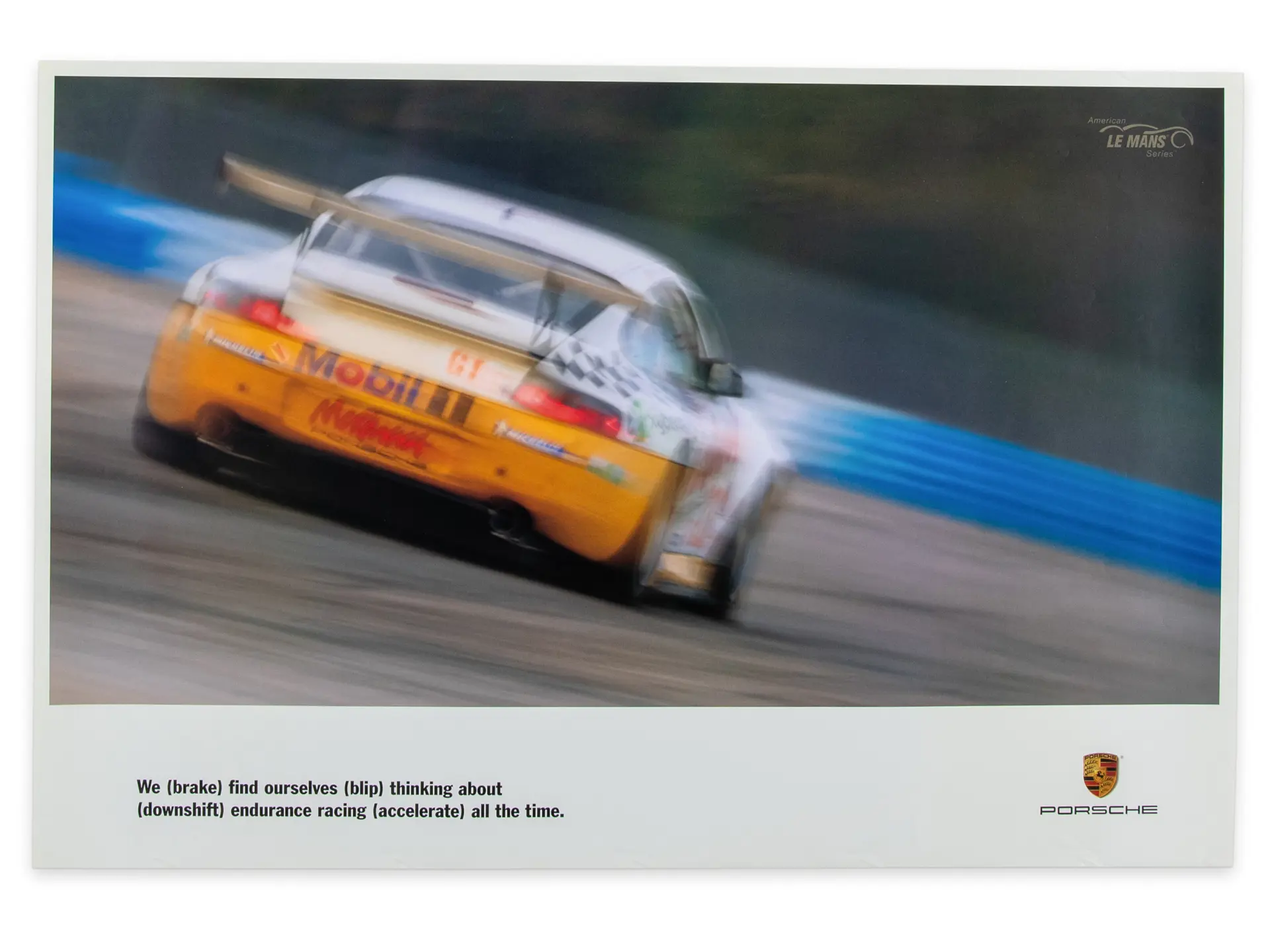 “We (brake) find ourselves (blip) thinking about (downshift) endurance ...